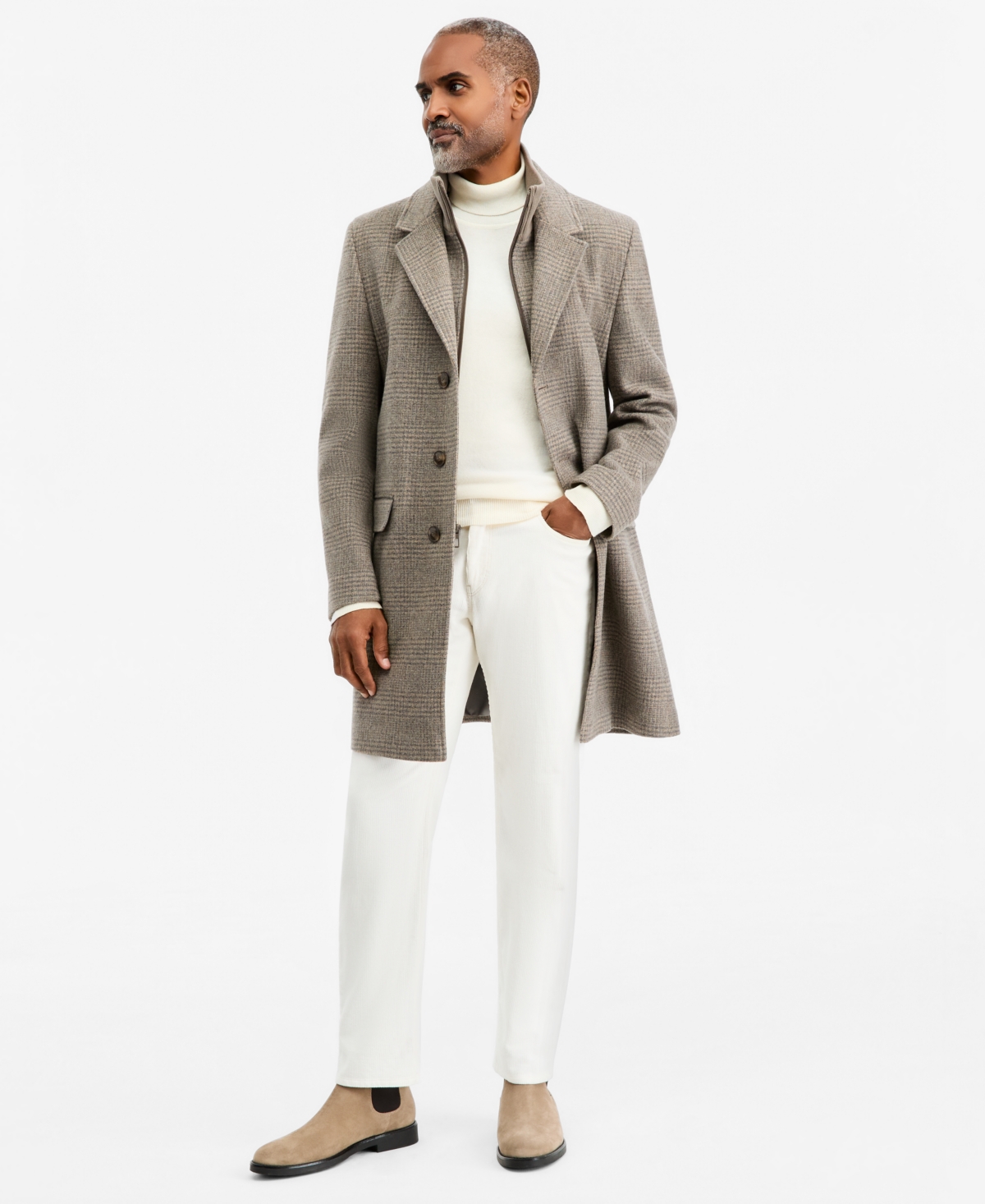 Click here for Michael Kors Mens Classic-Fit Wool-Blend Overcoat... prices