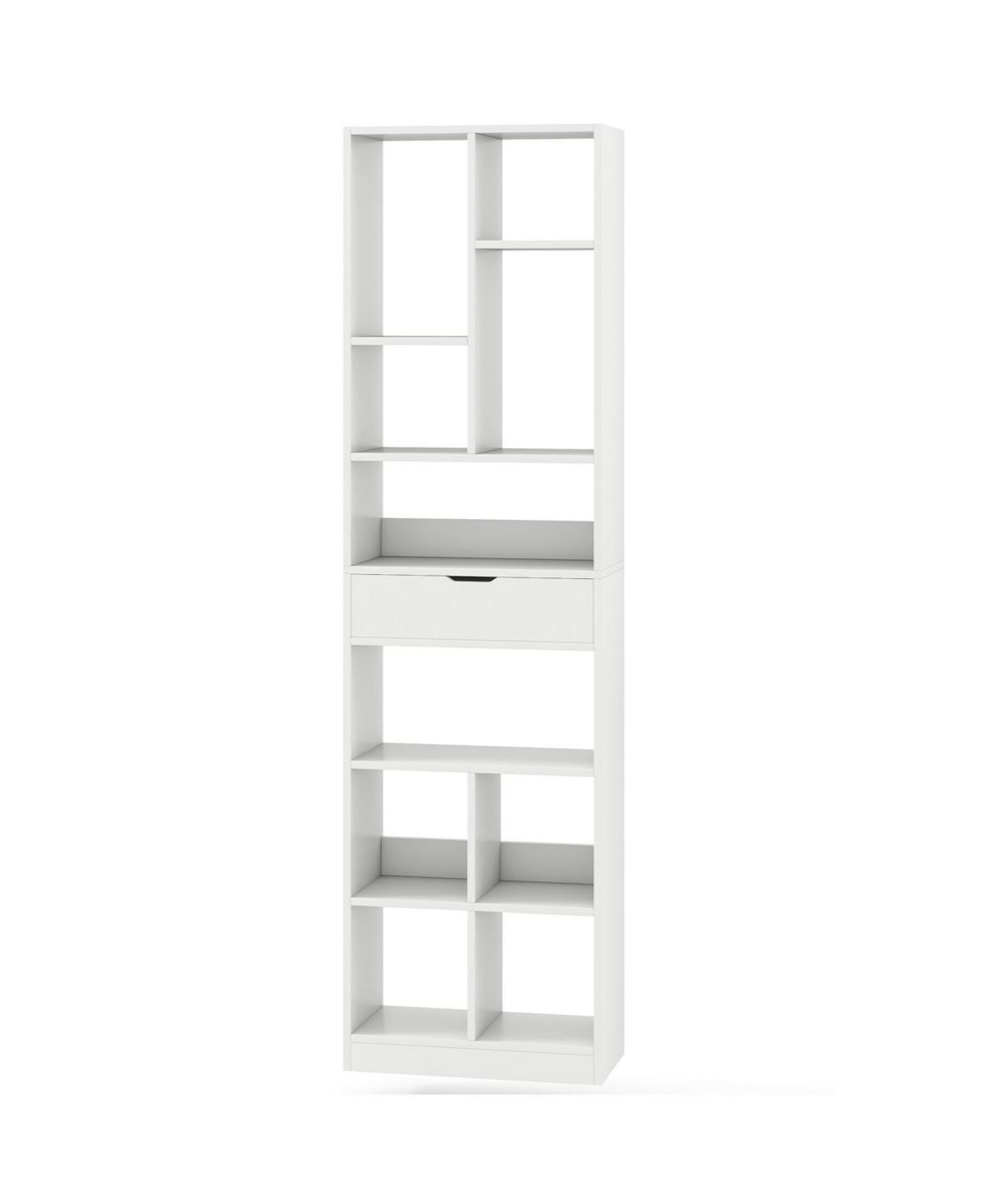 Click here for Slickblue 7-tier Bookshelf with Drawer 180cm Floor... prices