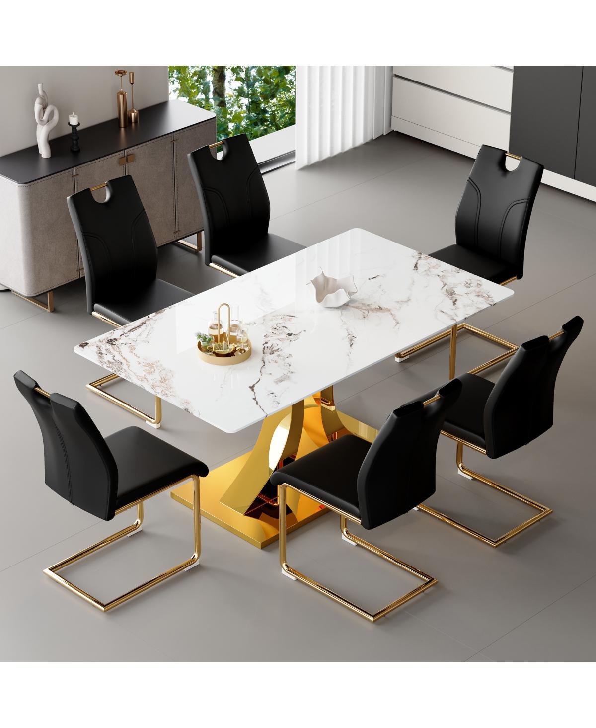 Click here for Streamdale Furniture Marble dining table and chair... prices