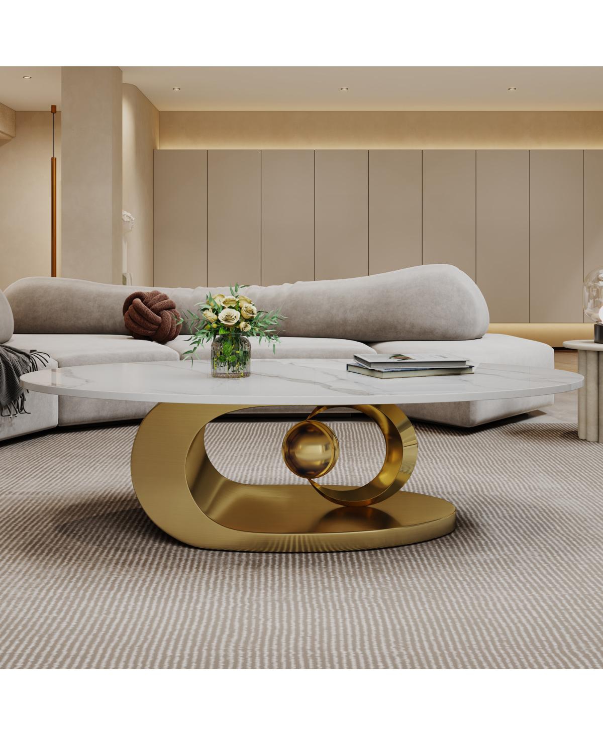 Click here for Streamdale Furniture Novelty Faux Marble Coffee Ta... prices