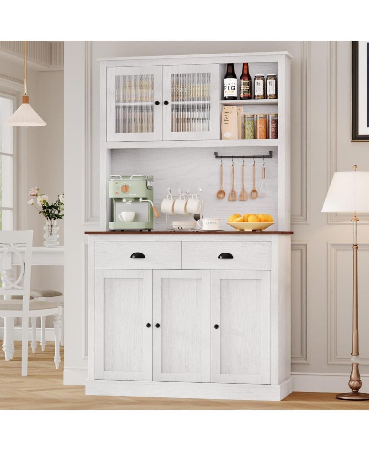 Click here for gaomon 71 Inch Kitchen Pantry Cabinet with Microwa... prices