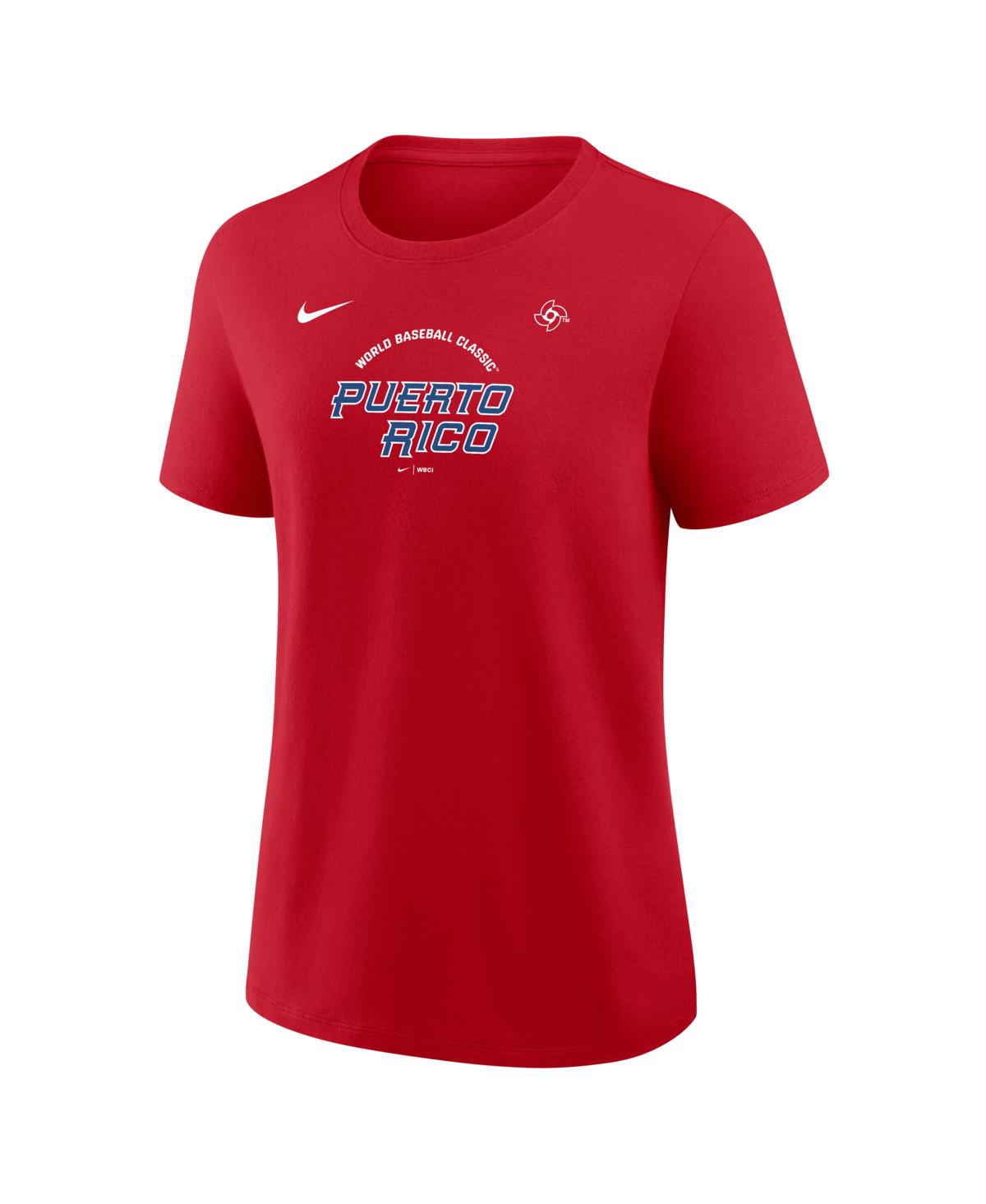 Click here for Nike Womens Red Puerto Rico Baseball 2026 World Ba... prices