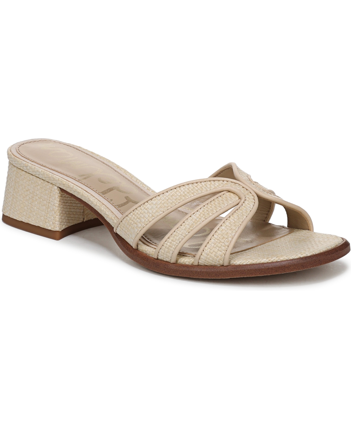 Click here for Sam Edelman Womens Farrin Slide Sandals - Linen Fa... prices