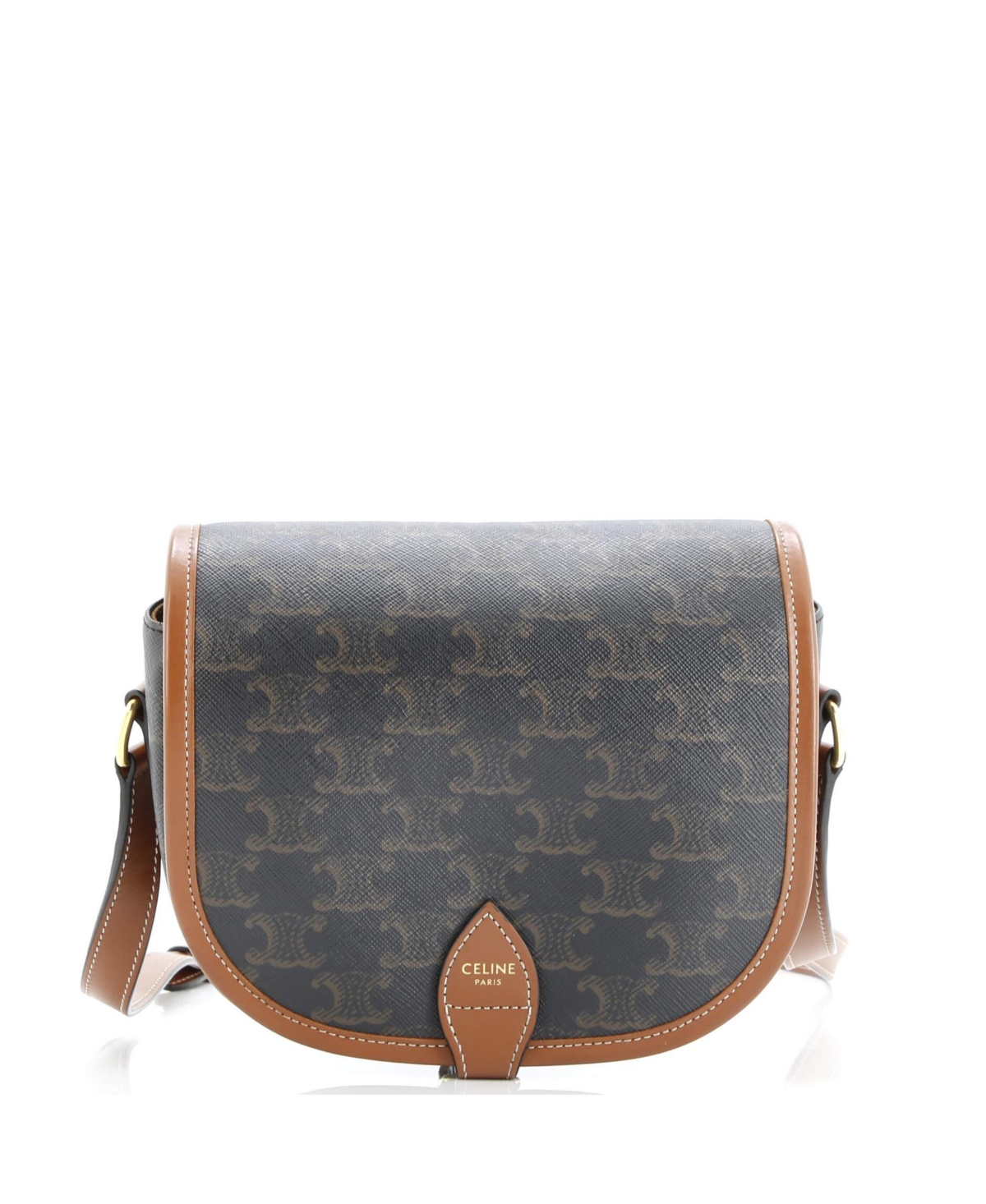 Click here for Pre-Owned Celine Medium Folco Bag Triomphe Coated... prices