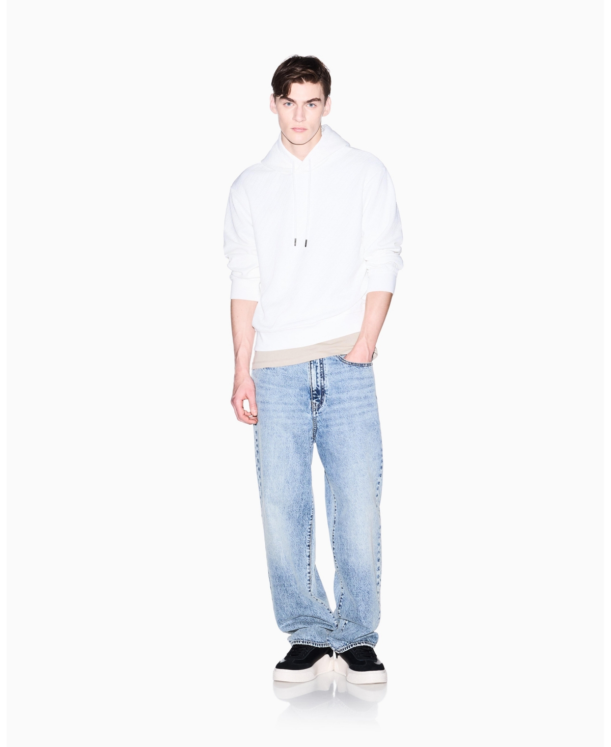 Click here for A|X Armani Exchange Mens Jacquard Allover Print Lo... prices
