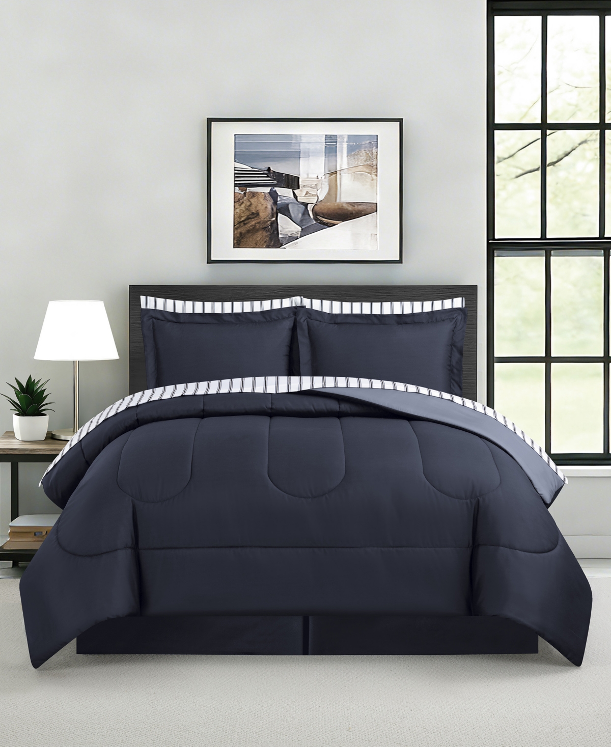 Click here for Macys Drew Reversible 8-Pc. Comforter Sets - Navy prices