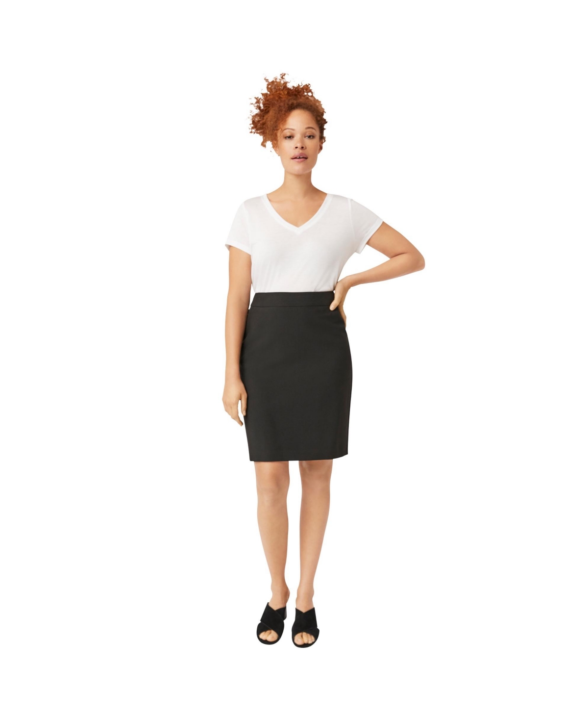 Click here for ellos Womens Pencil Skirt - Black prices