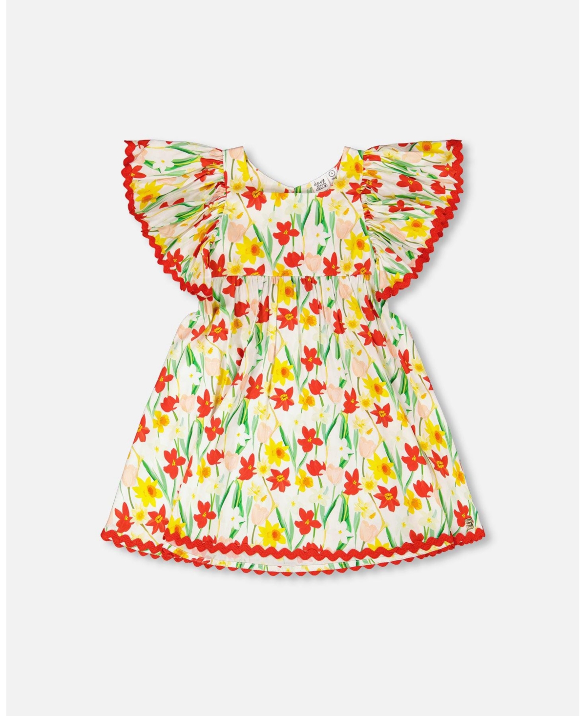 Click here for Deux par Deux Little Girls Viscose Daffodil Print... prices