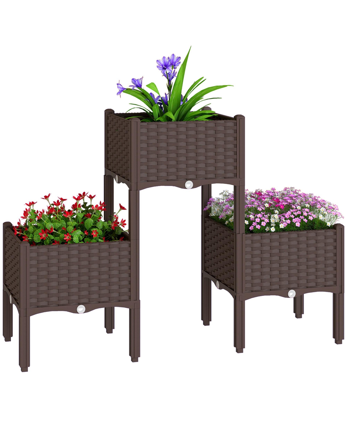 Click here for Outsunny Plastic Raised Garden Bed with Legs  Self... prices
