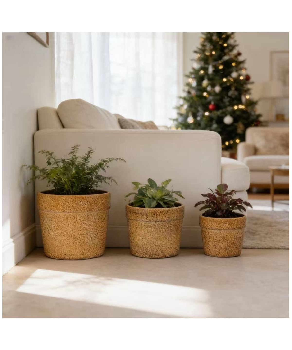 Click here for Clihome Handmade Ceramic Planter Set of 3  15/12/9... prices