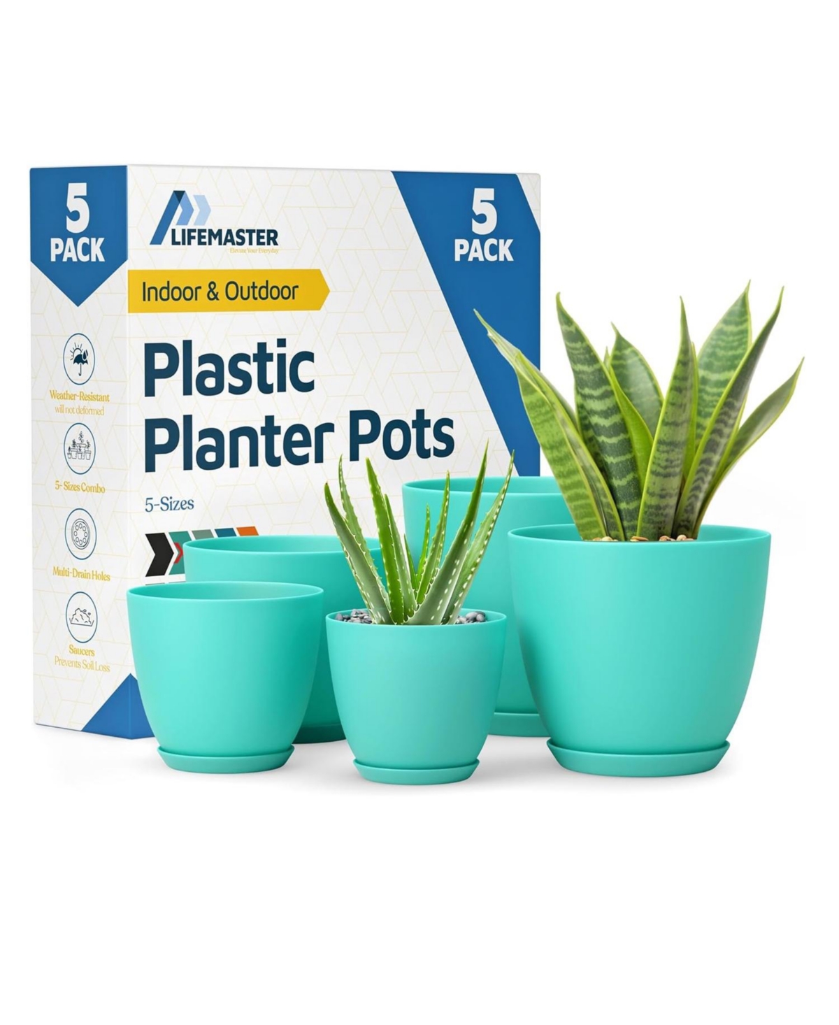 Click here for Lifemaster 5-Pack Planter Pots prices