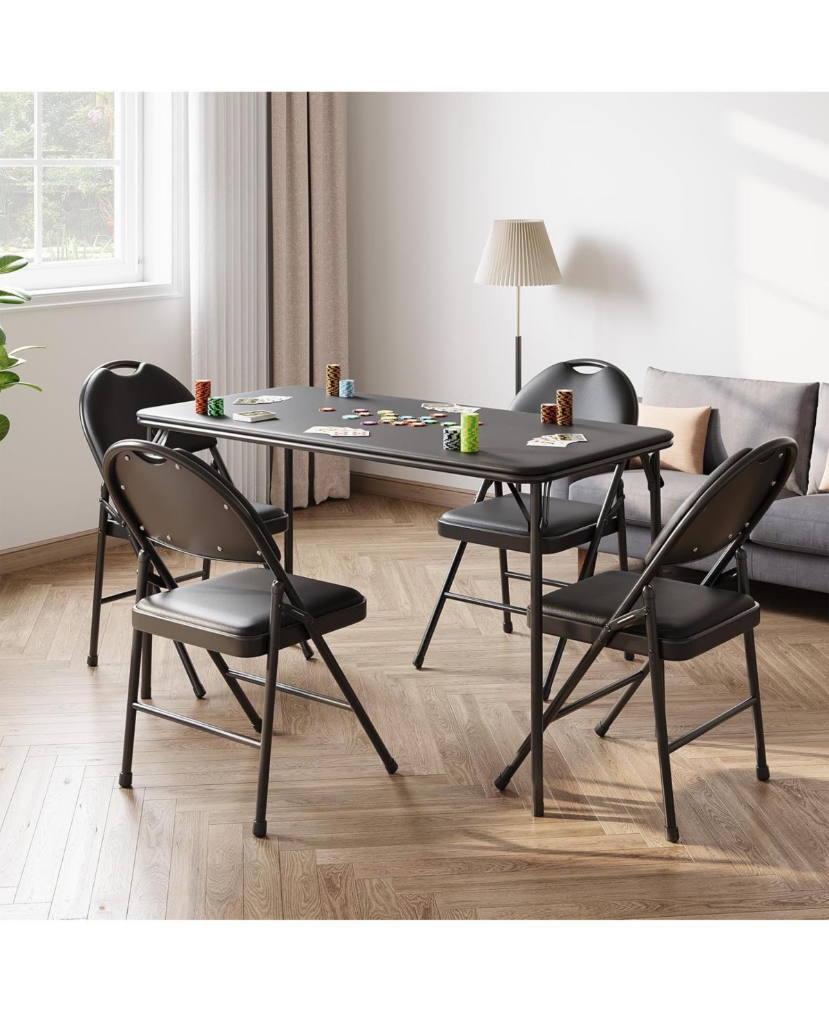 Click here for gaomon 4-Foot Folding Table with Upholstered Pu Le... prices