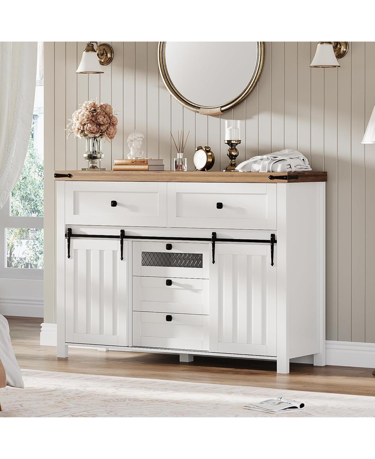Click here for gaomon Farmhouse Buffet Cabinet Sideboard Storage... prices