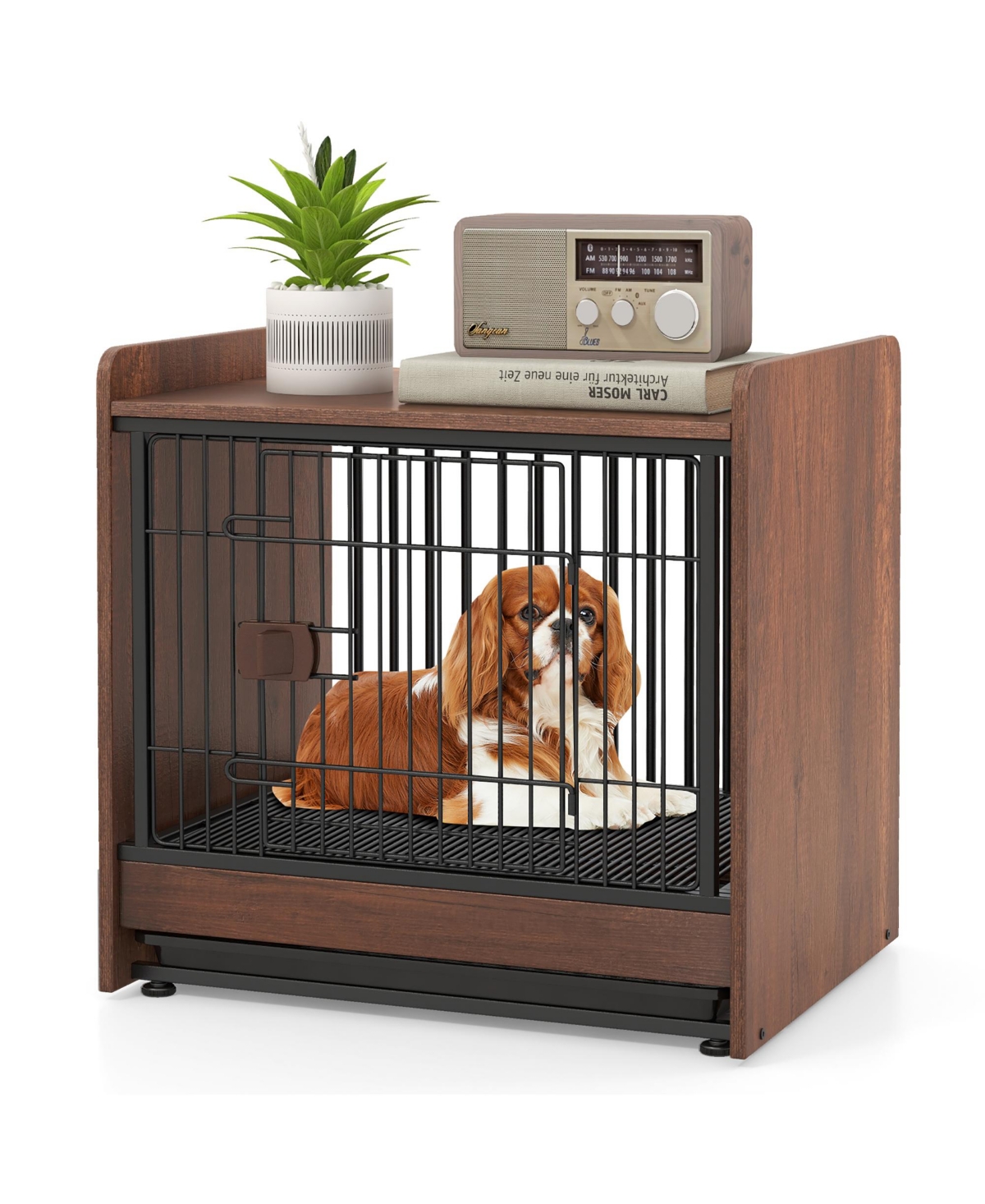 Click here for Gymax Dog Cage Furniture w/Removable Tray and Lock... prices