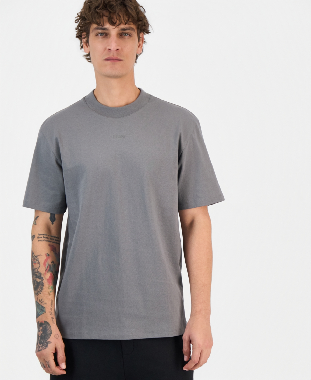 Click here for Hugo Boss Mens Dapolino Cotton Logo Crewneck T-Shi... prices