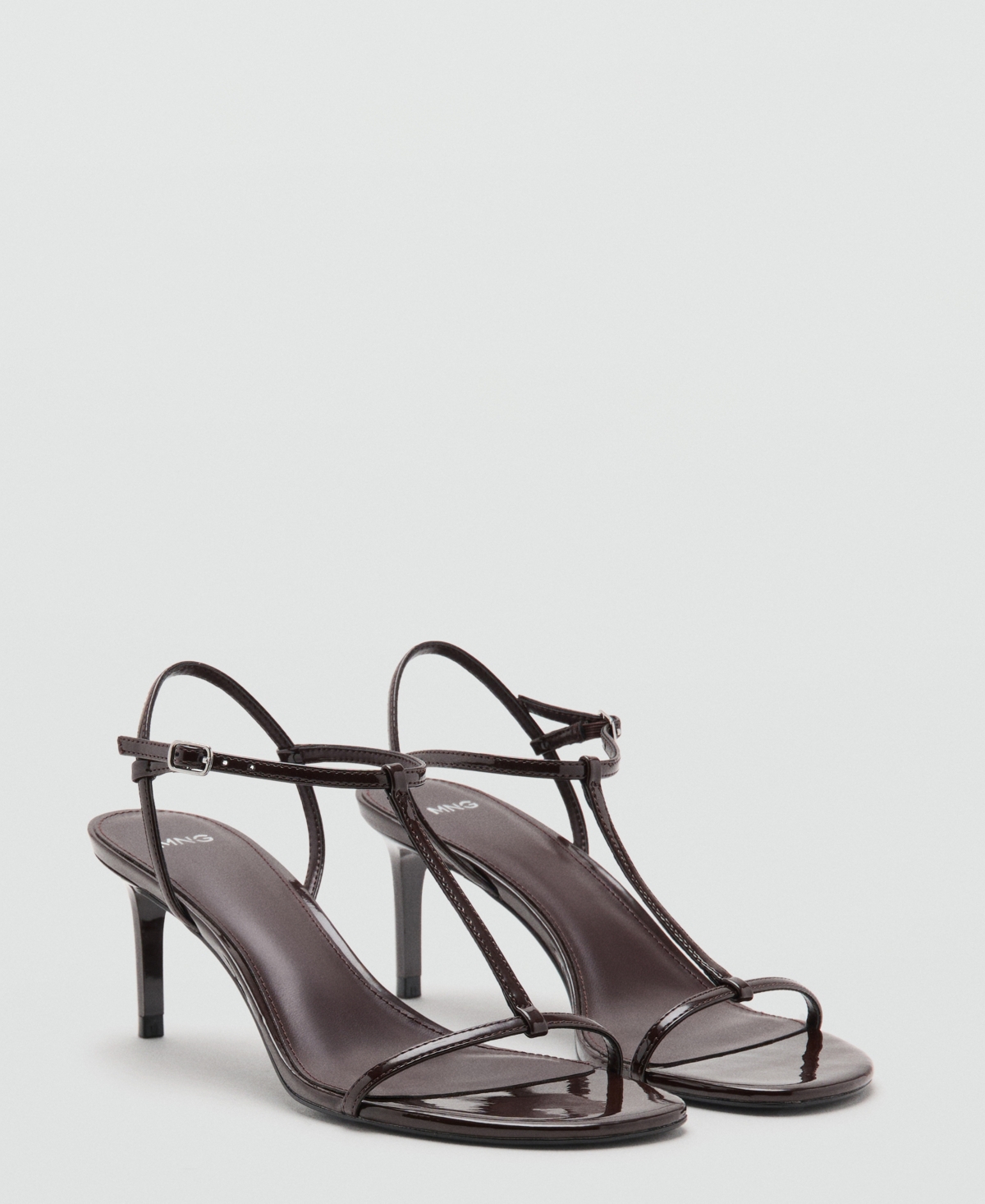 Click here for Mango Womens Strappy Heeled Sandals - Chocolate prices