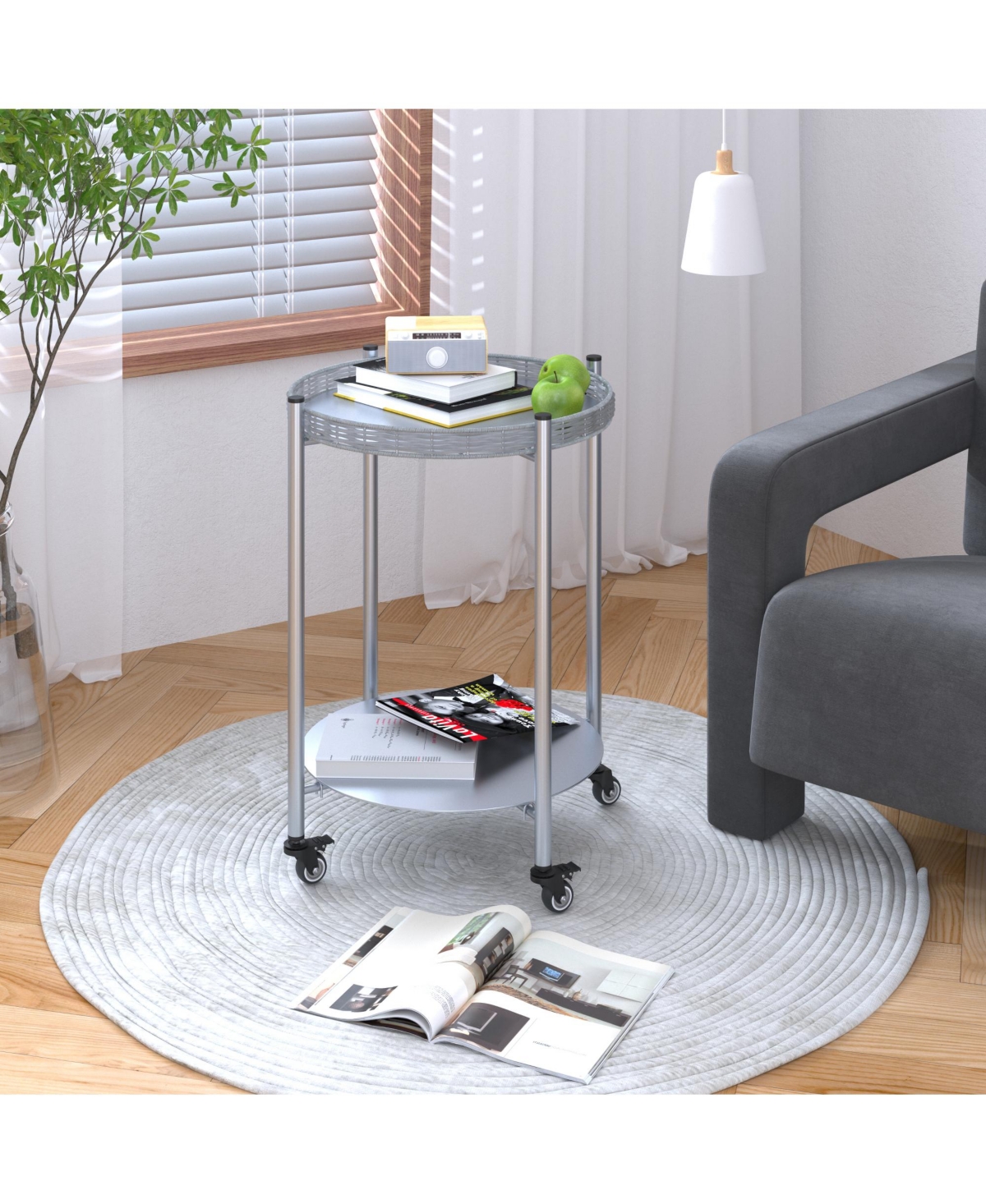 Click here for Rainsken Coffee Table with Wheels  2-Tier Movable... prices