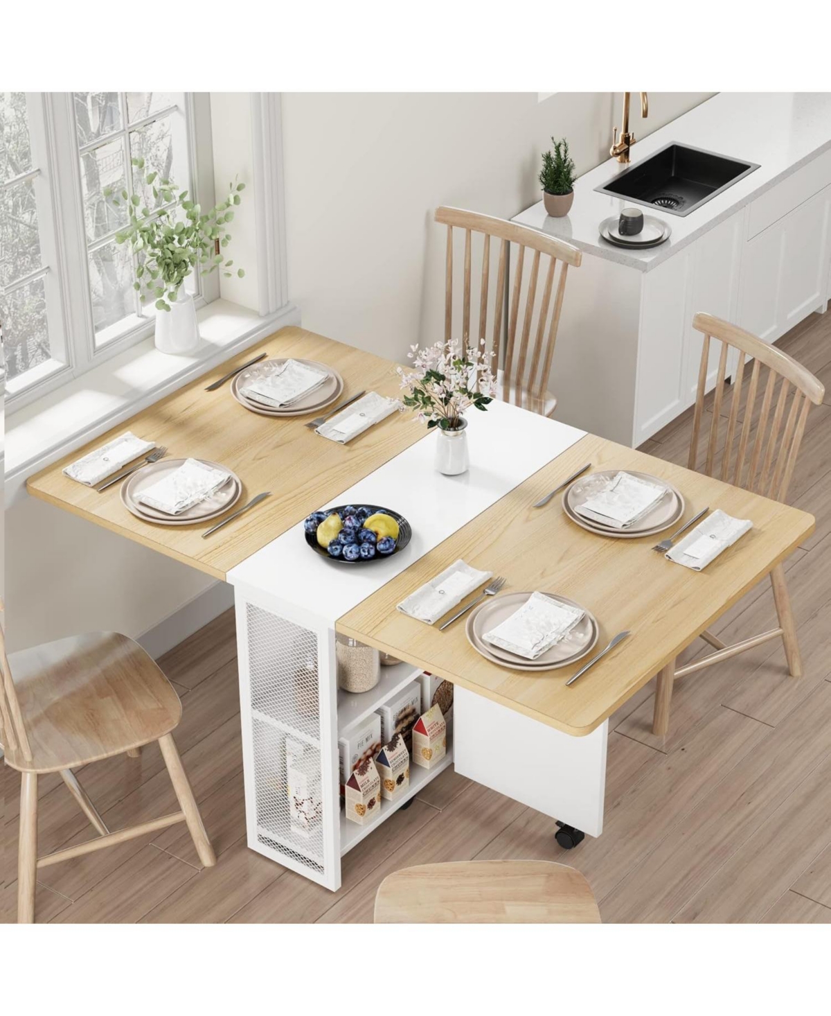 Click here for gaomon Folding Dining Table Drop Leaf Table for Sm... prices