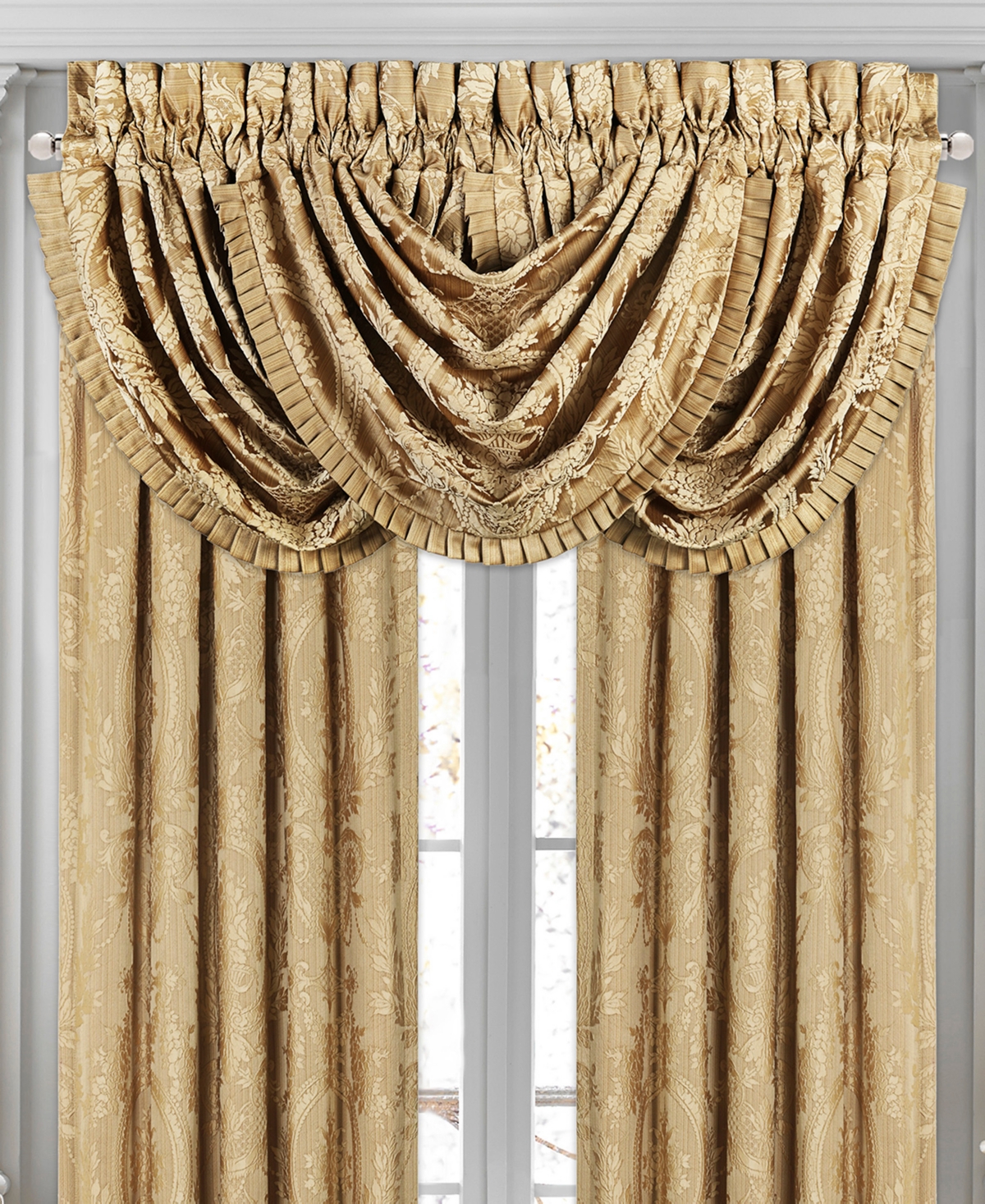 Click here for J Queen New York Napoleon Waterfall Window Valance... prices