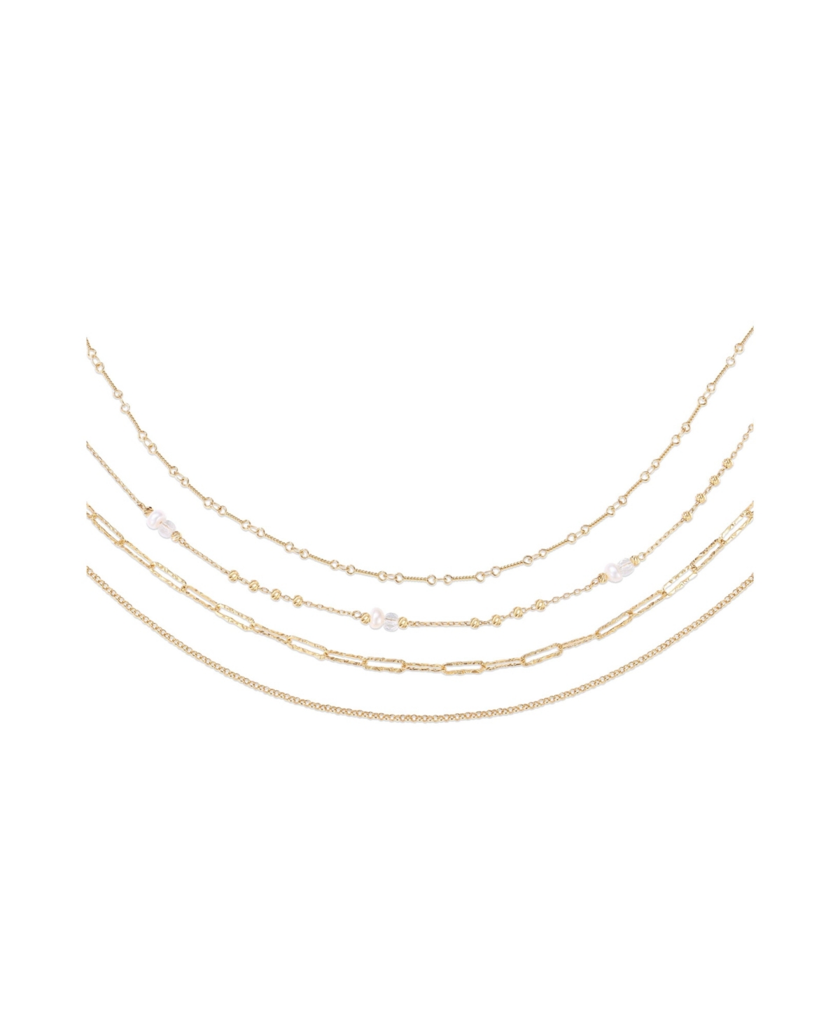 Click here for Retro Chic Aeolian Echo Necklace Set - Gold prices