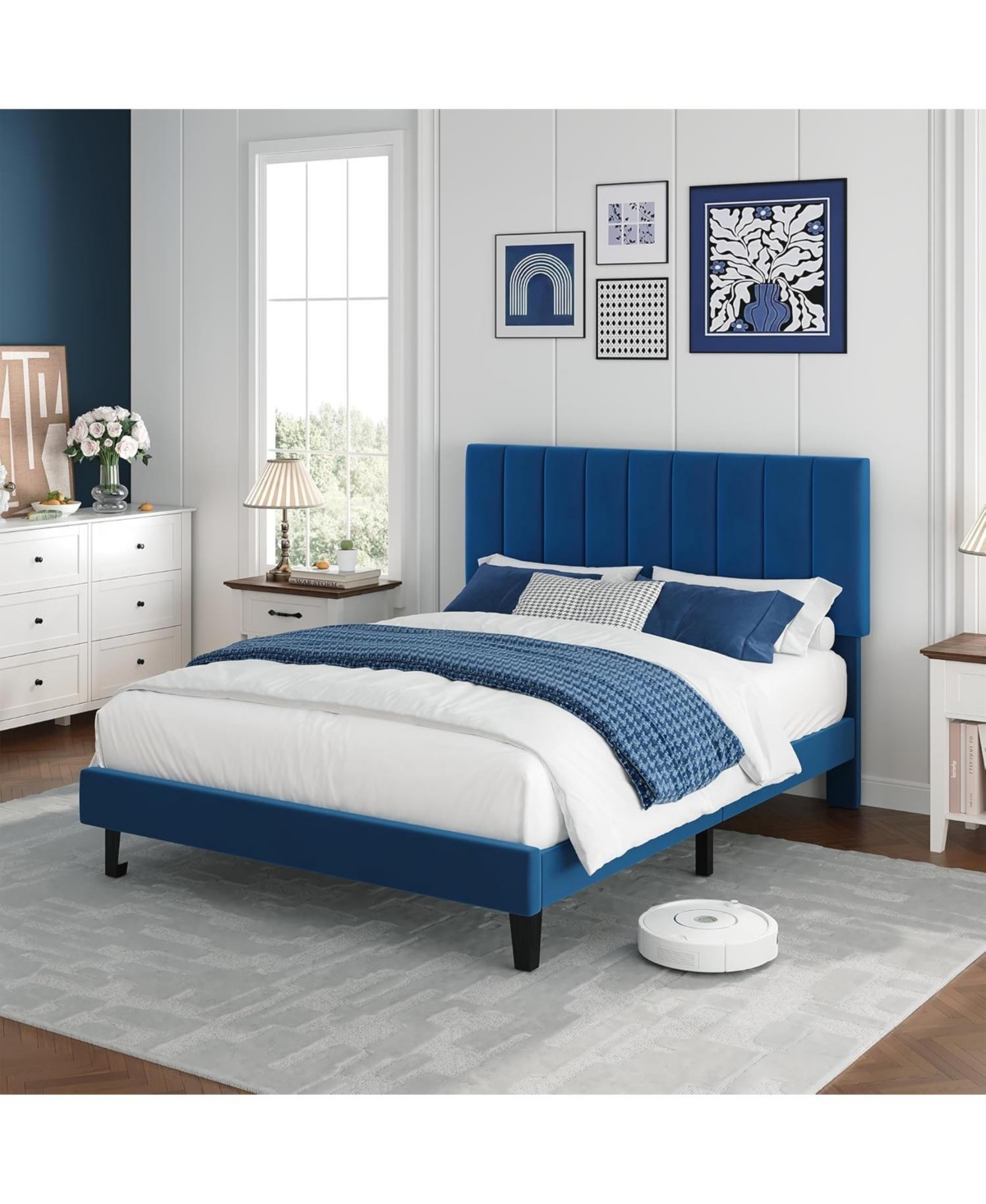 Click here for gaomon Size Velvet Upholstered Platform Bed Frame... prices