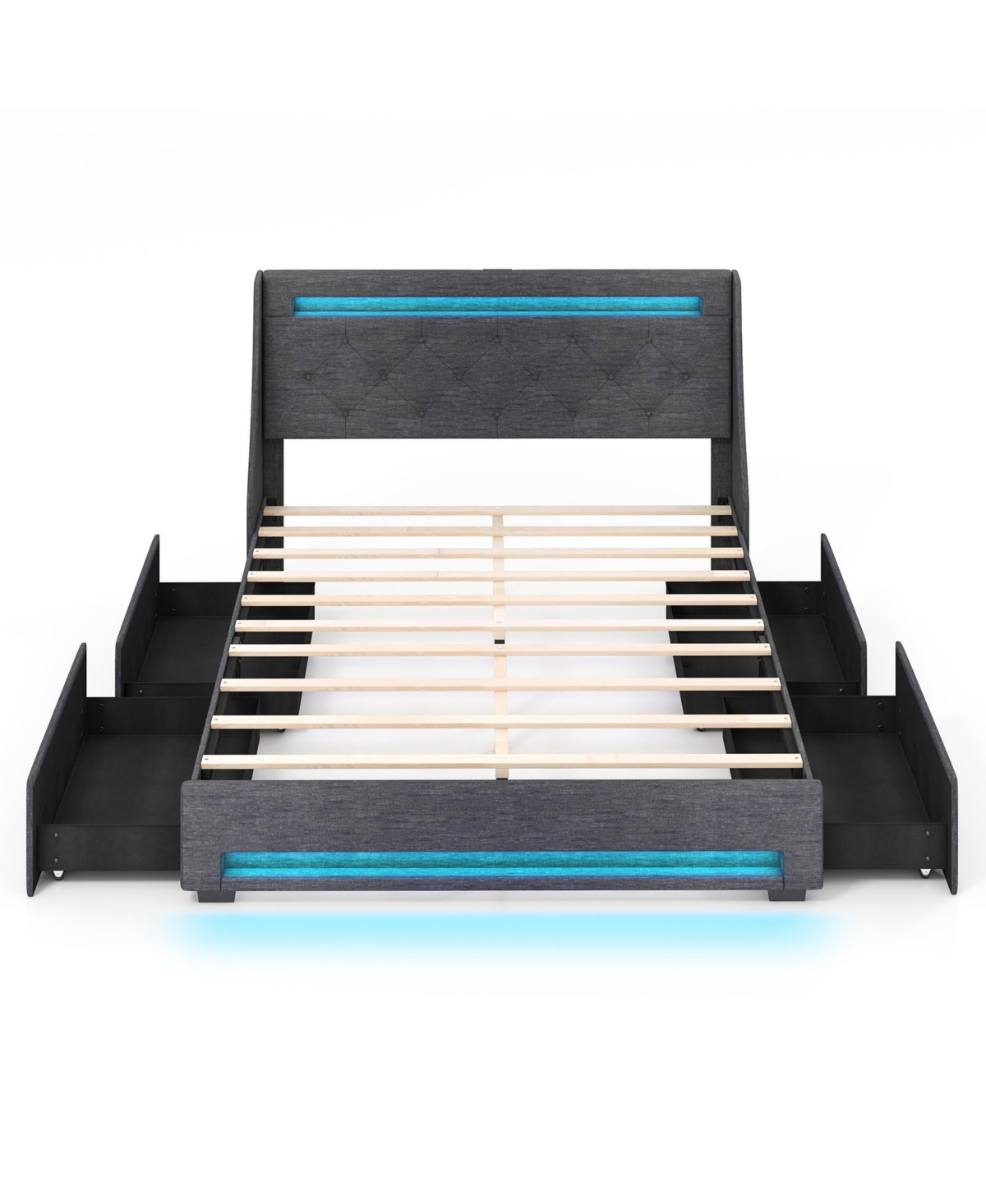 Click here for Sugift Queen Size Upholstered Platform Bed Frame w... prices