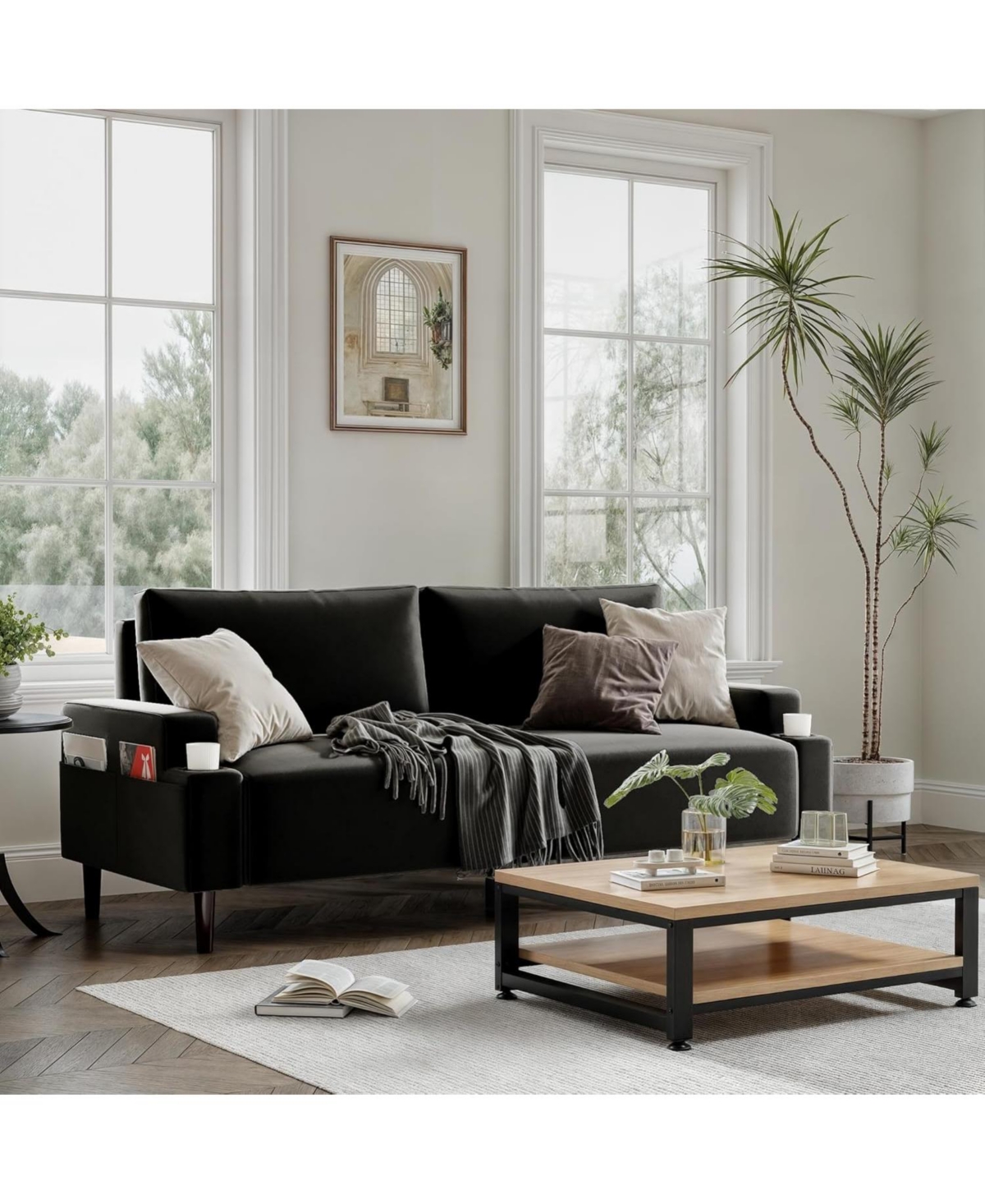 Click here for gaomon 80.7" Loveseat Sofa  Fabric Modern Sle... prices