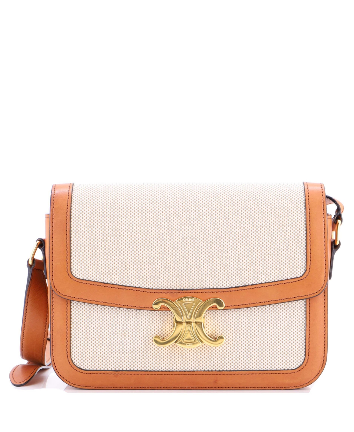 Click here for Pre-Owned Celine Medium Triomphe Shoulder Bag Canv... prices