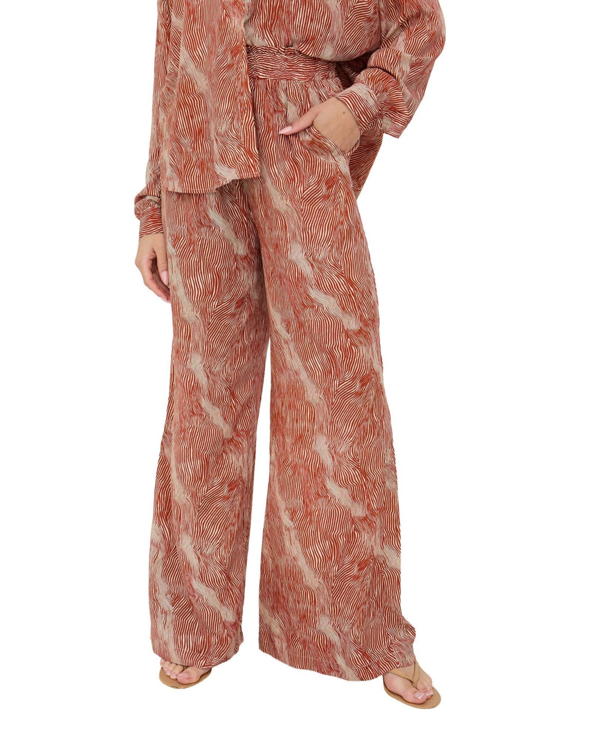 Click here for Raffya Womens Ginger High Waist Tiger Print Trouse... prices