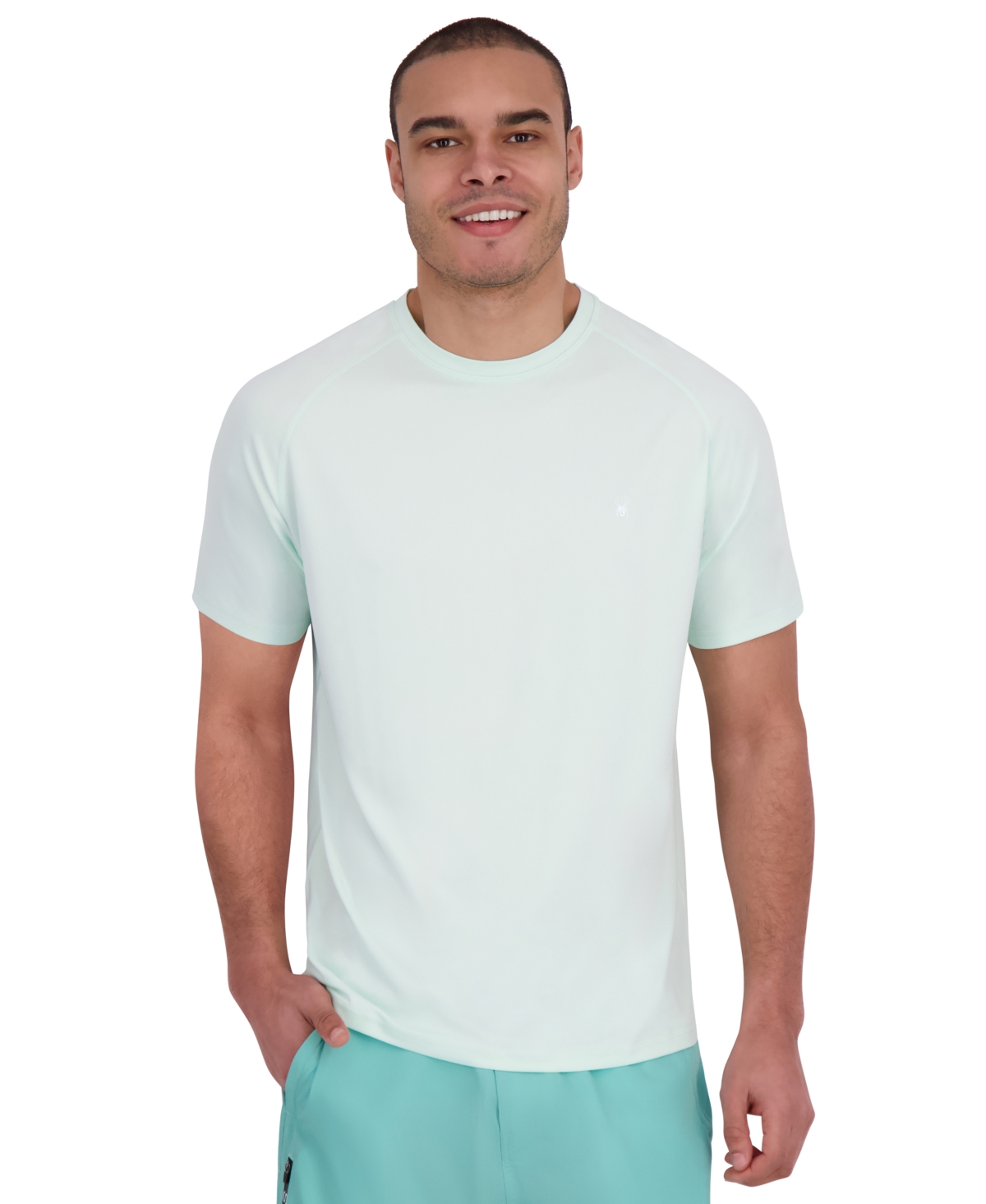 Click here for Spyder Mens Short-Sleeve Crewneck Rashguard - Blug... prices