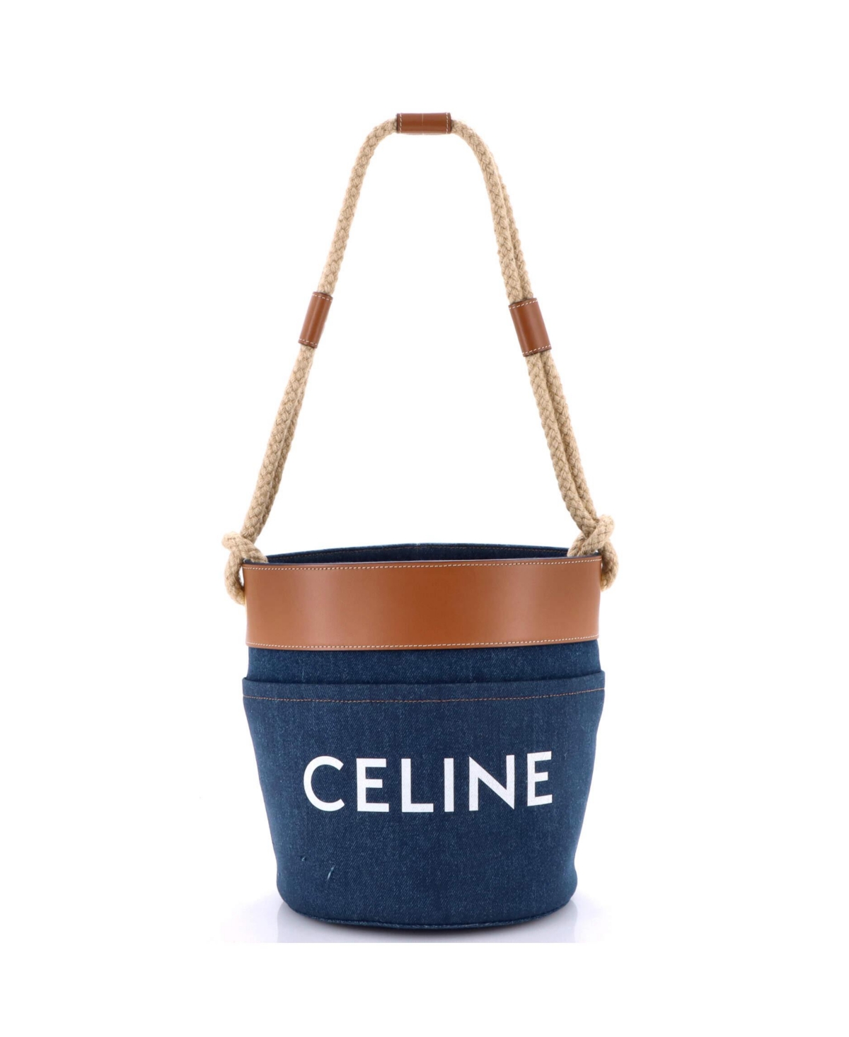 Click here for Pre-Owned Celine Small Rope Bucket Bag Denim - Blu... prices