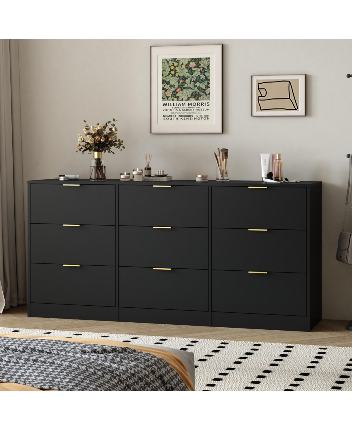 Click here for flynama Slim 5 Drawer Dresser Wood for Bedroom Liv... prices