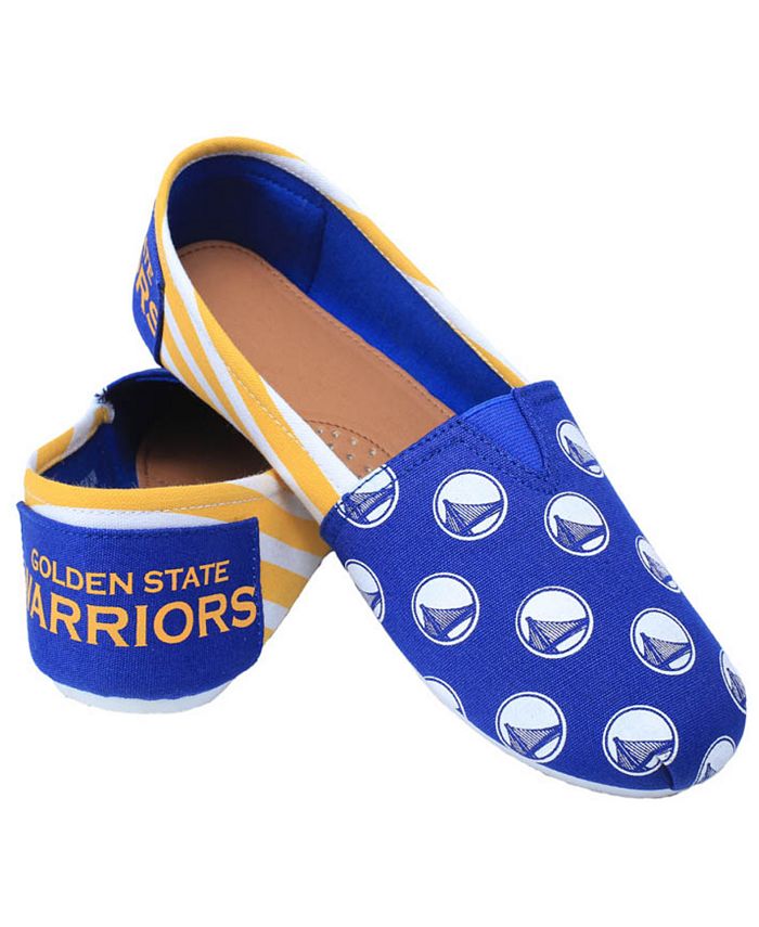 Forever Collectibles Women's Golden State Warriors Canvas Stripe Shoes ...