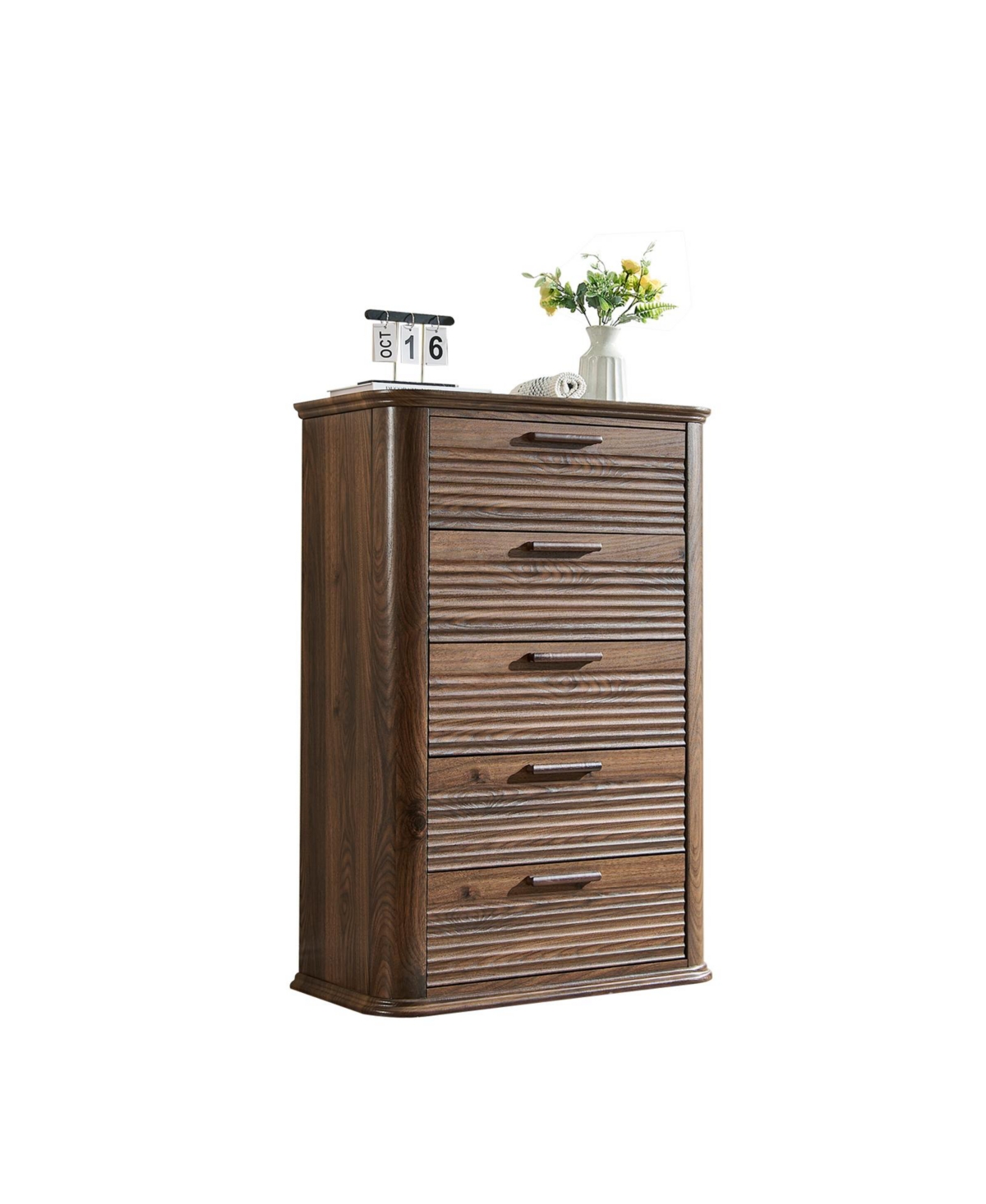 Click here for flynama Traditional 6 Drawer Dresser Oak Finish St... prices