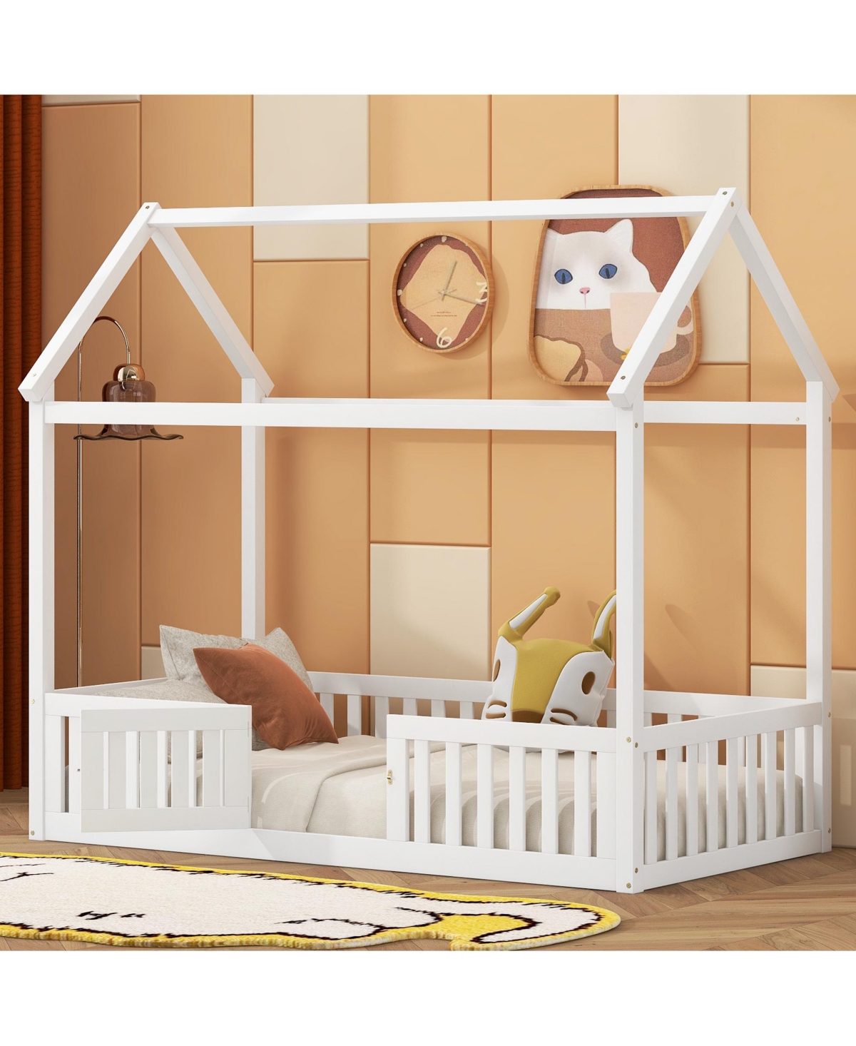 Click here for flynama Wood House Bed Fence Door prices