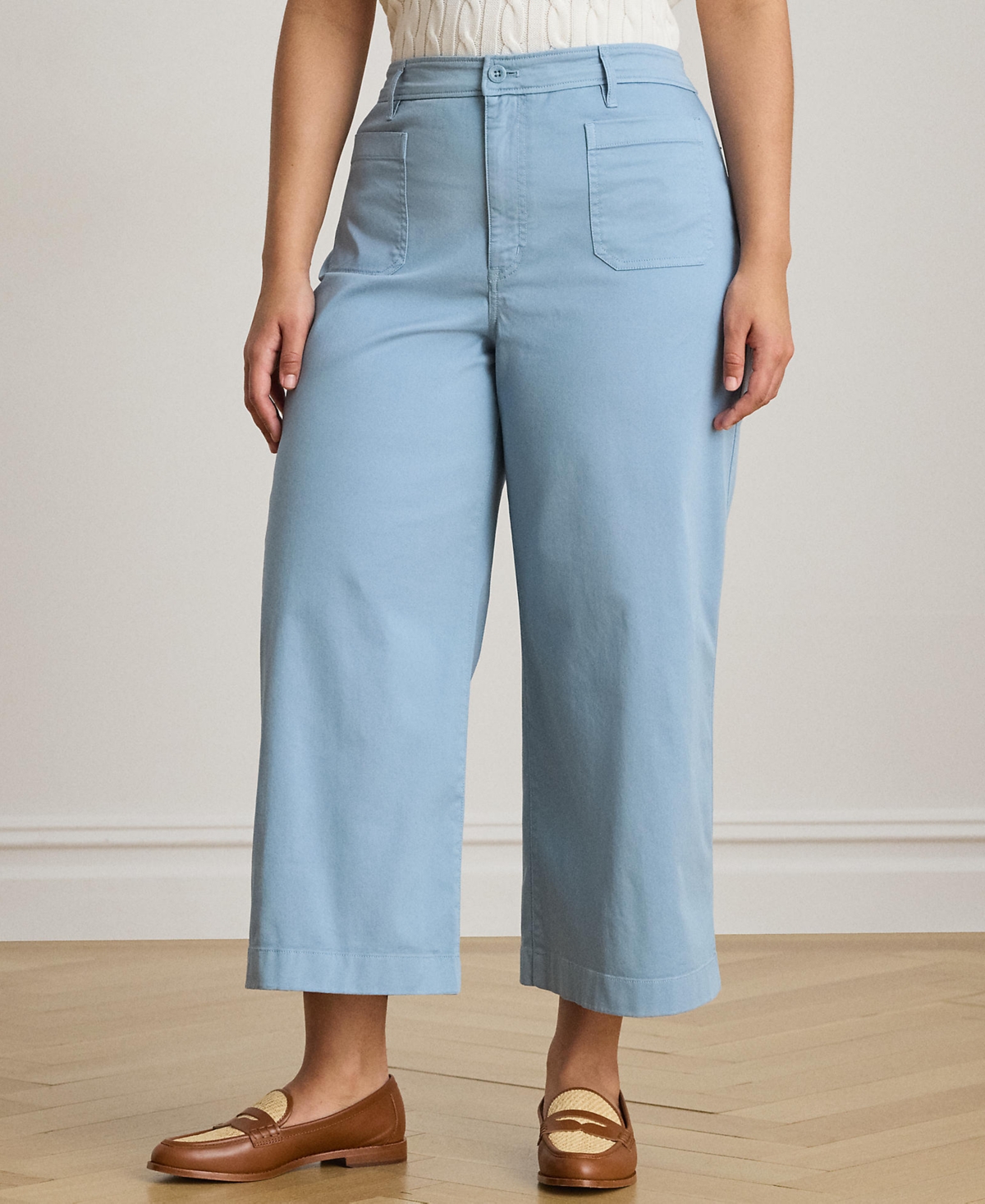 Click here for Lauren Ralph Lauren Plus Size Stretch Chino Wide-L... prices