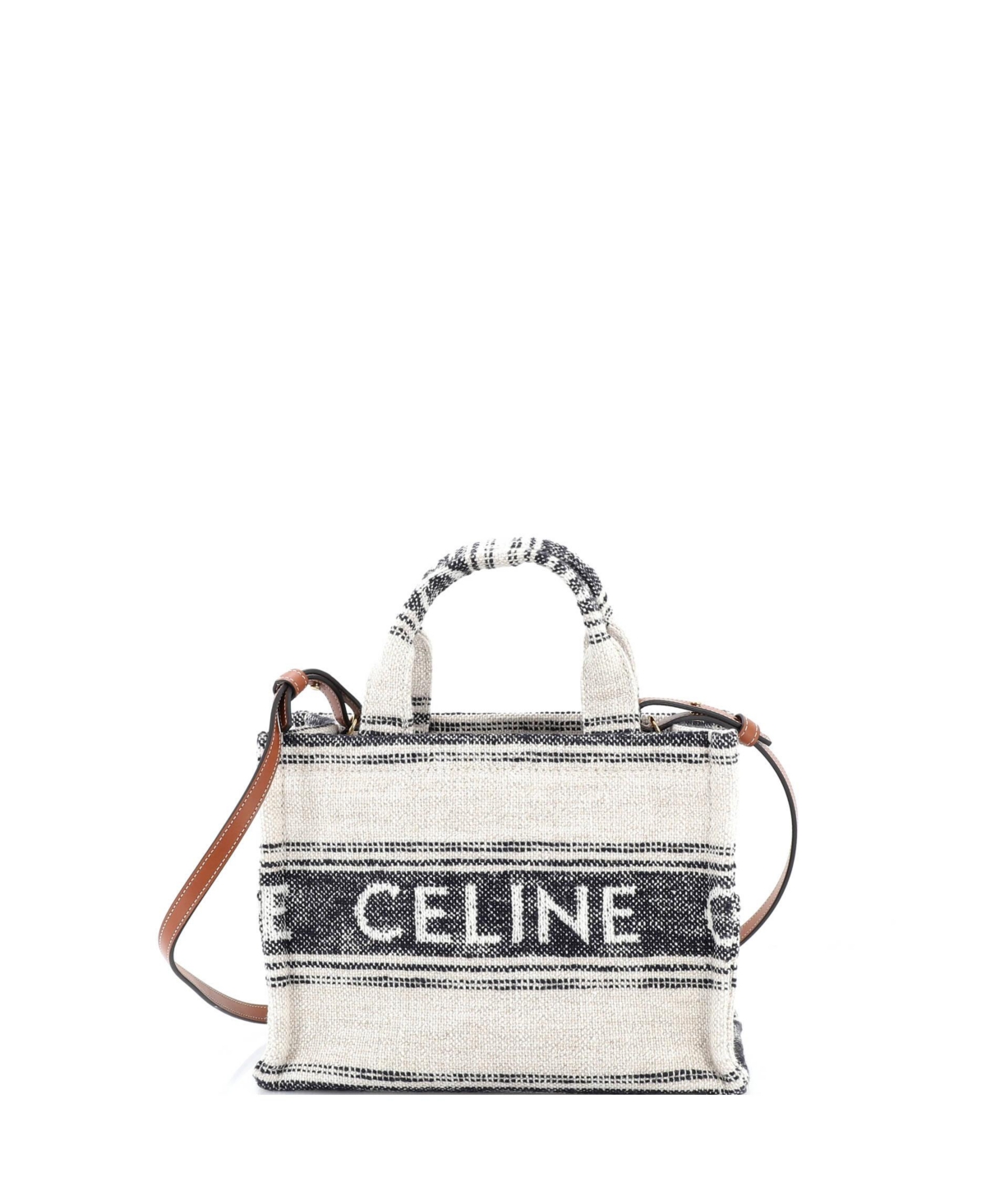 Click here for Pre-Owned Celine Small Cabas Thais Tote Striped Ja... prices