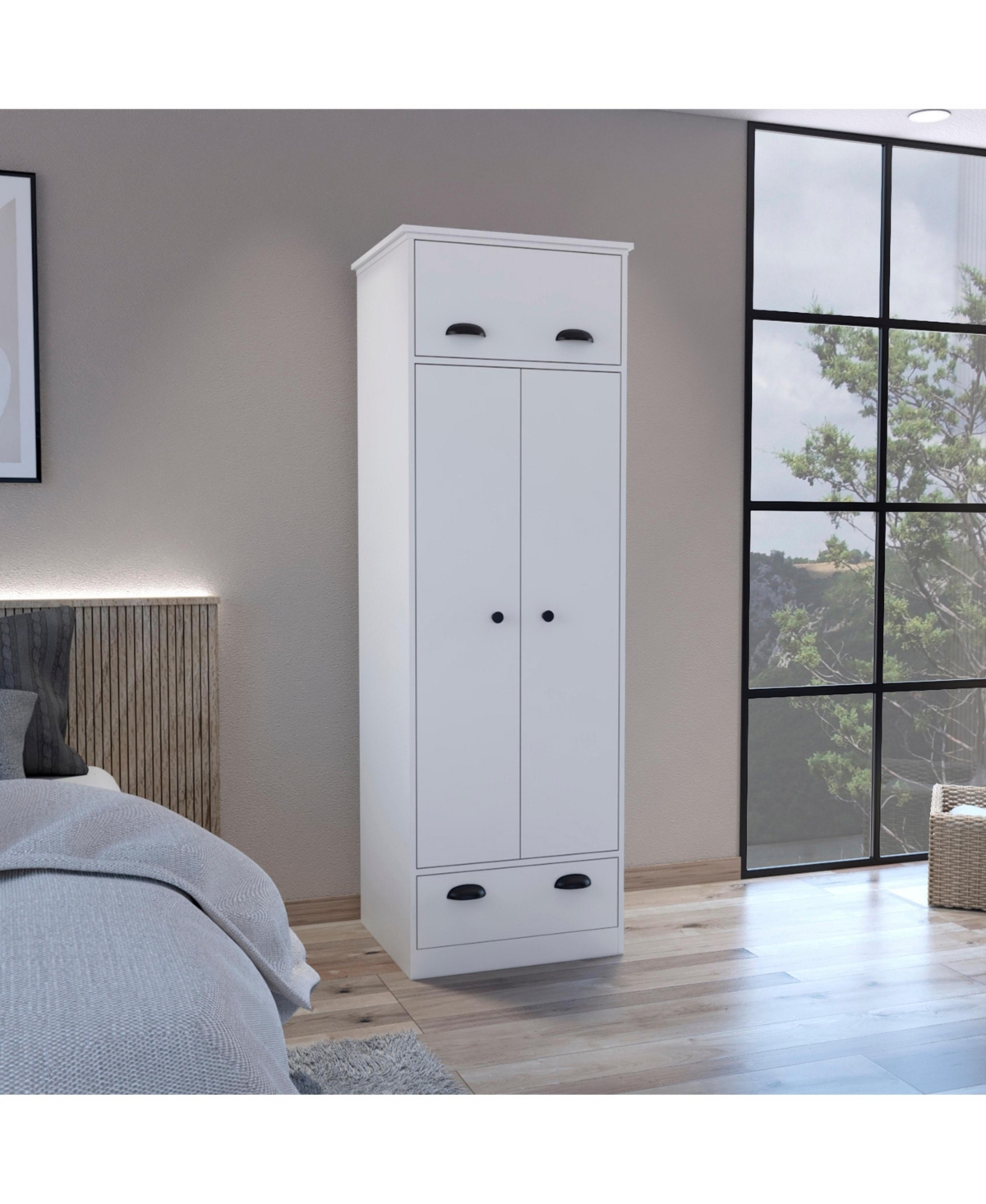 Click here for flynama Armoire with 1 Drawer 1 Hinged Drawer Hand... prices