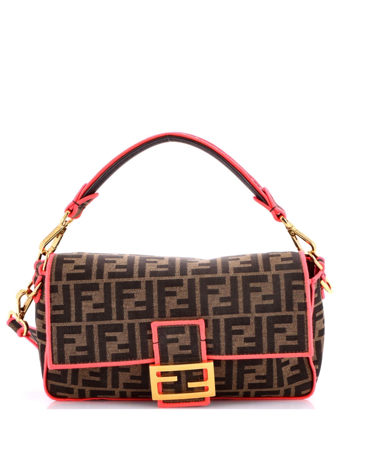 Click here for Pre-Owned Fendi Medium Baguette Nm Bag Zucca Canva... prices