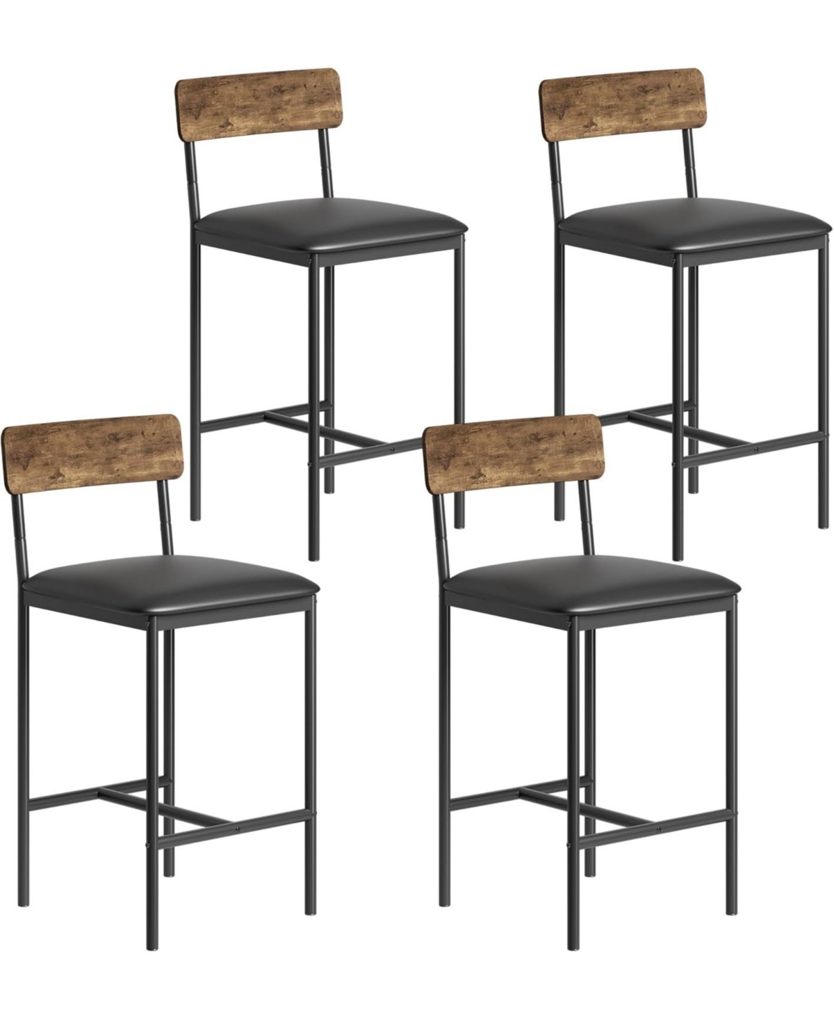 Click here for gaomon 4 Bar Stools Set  25.5" Leather Counte... prices