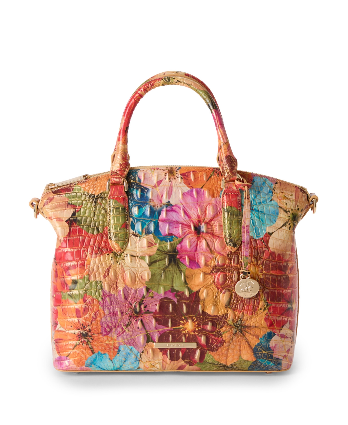 Click here for Brahmin Duxbury Leather Satchel Bag - Florita prices