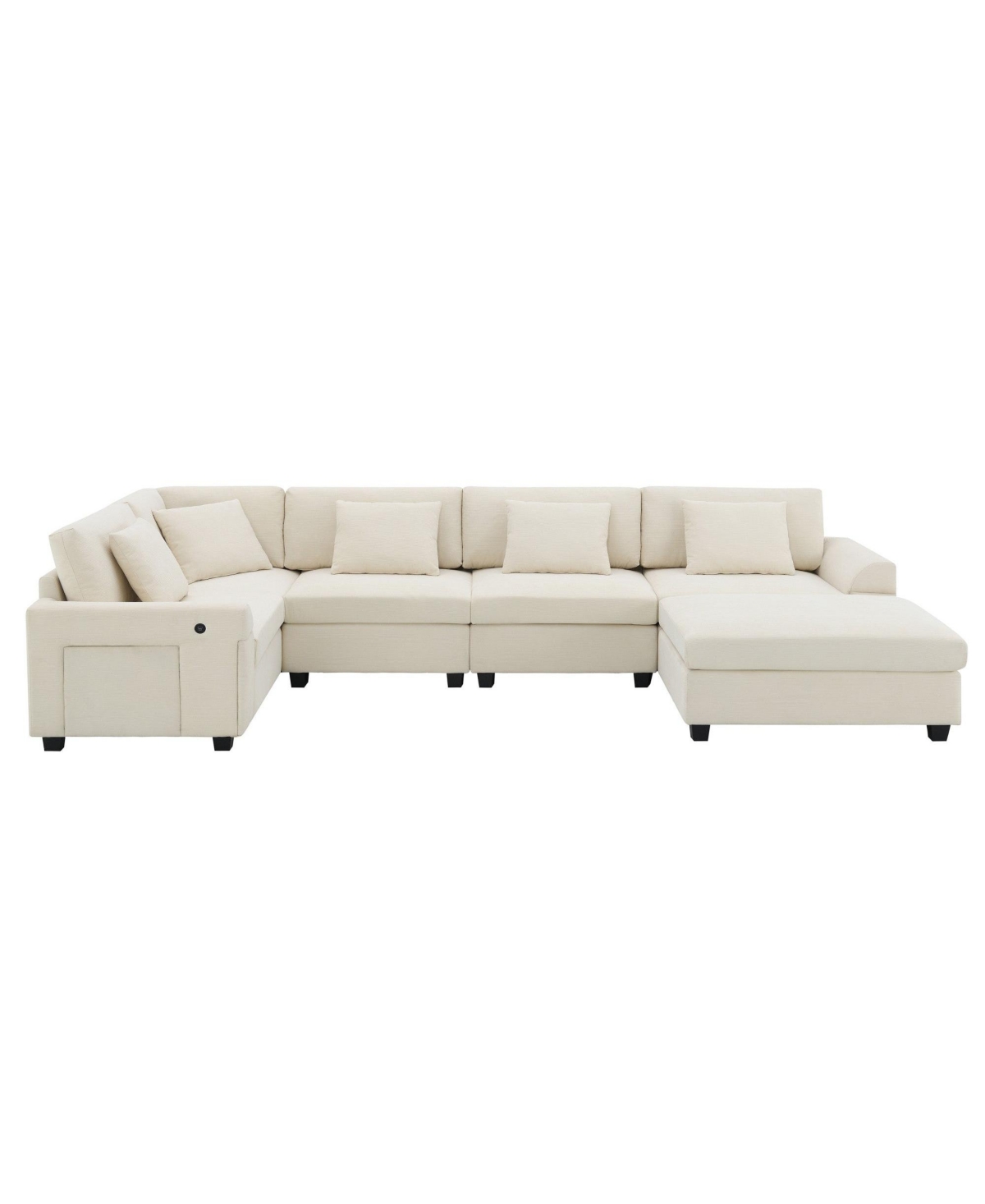 Click here for Clihome U Shaped Sectional Sofa 6 Seat Chenille Co... prices
