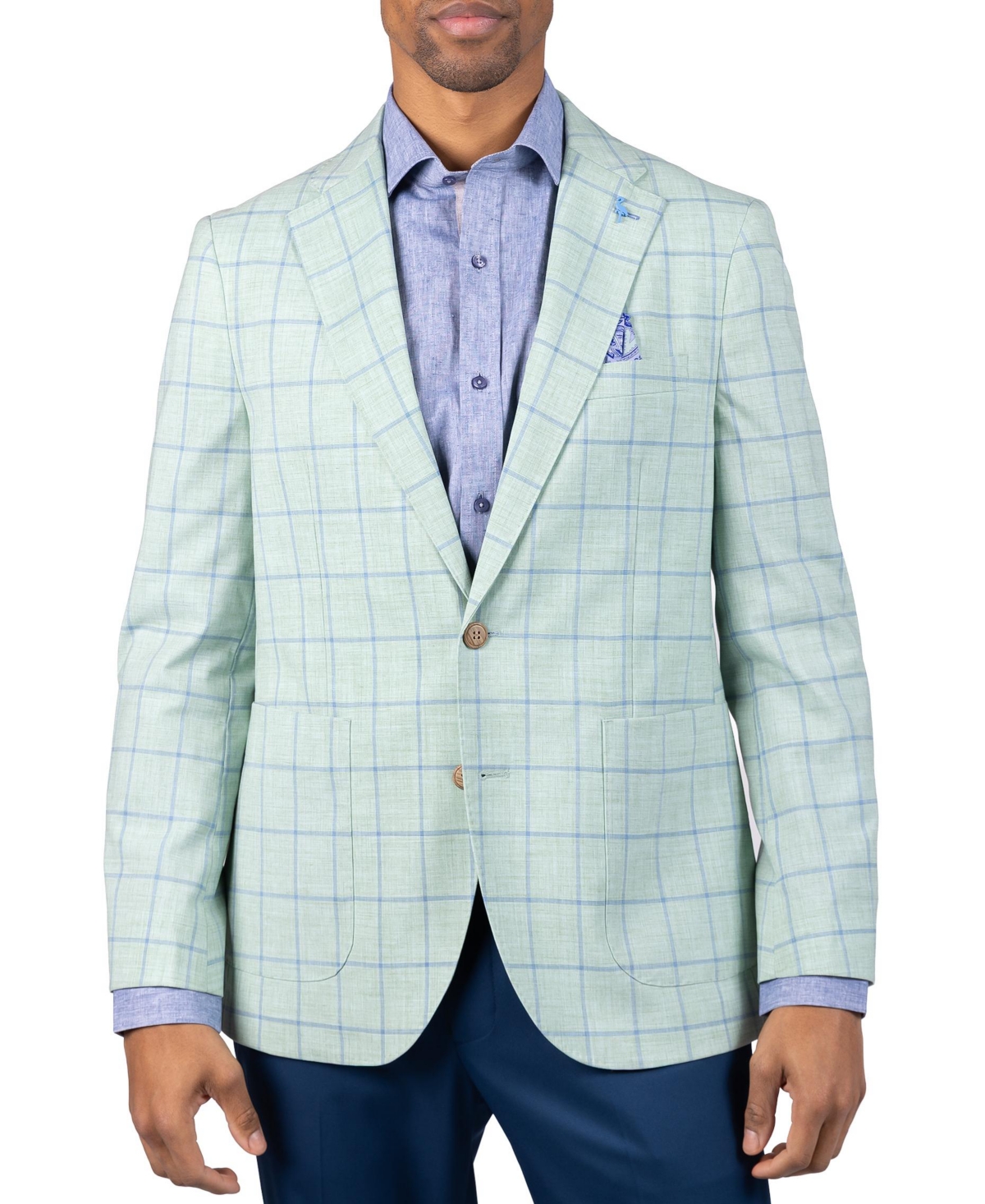 Click here for Tailorbyrd Mens Melange Windowpane Sport Coat - Sa... prices