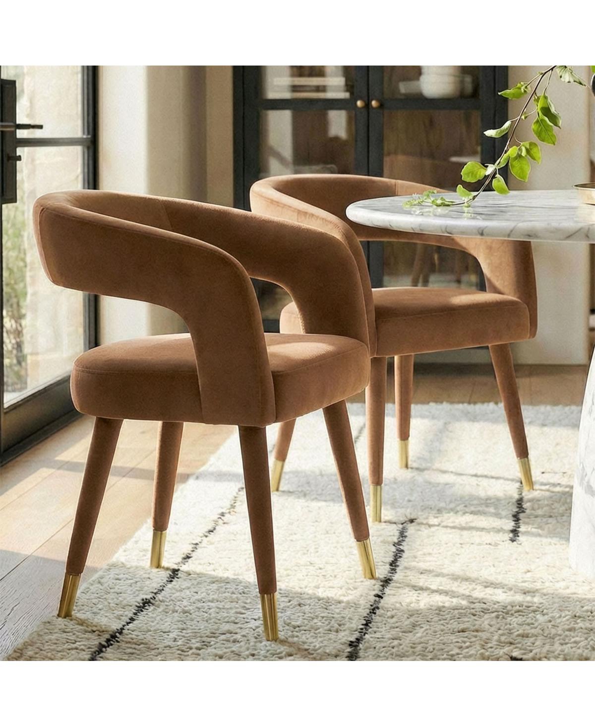 Click here for Maison Boucle Velvet Upholstered Dining Chairs Set... prices