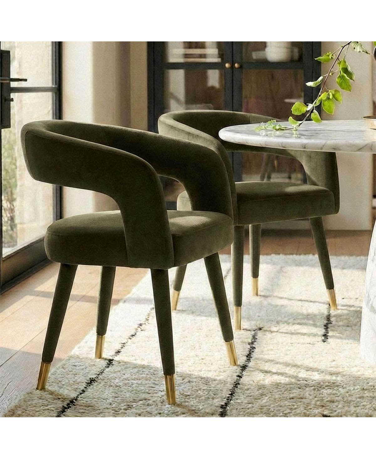 Click here for Maison Boucle Velvet Upholstered Dining Chairs Set... prices