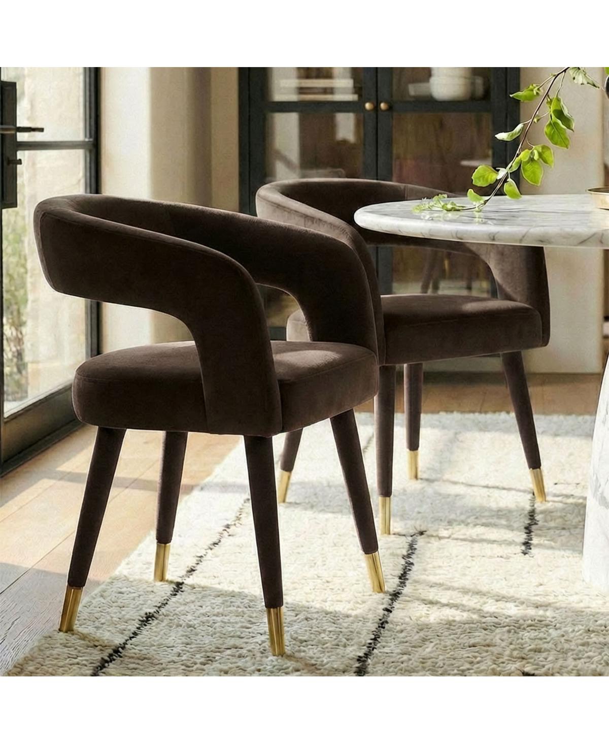 Click here for Maison Boucle Velvet Upholstered Dining Chairs Set... prices