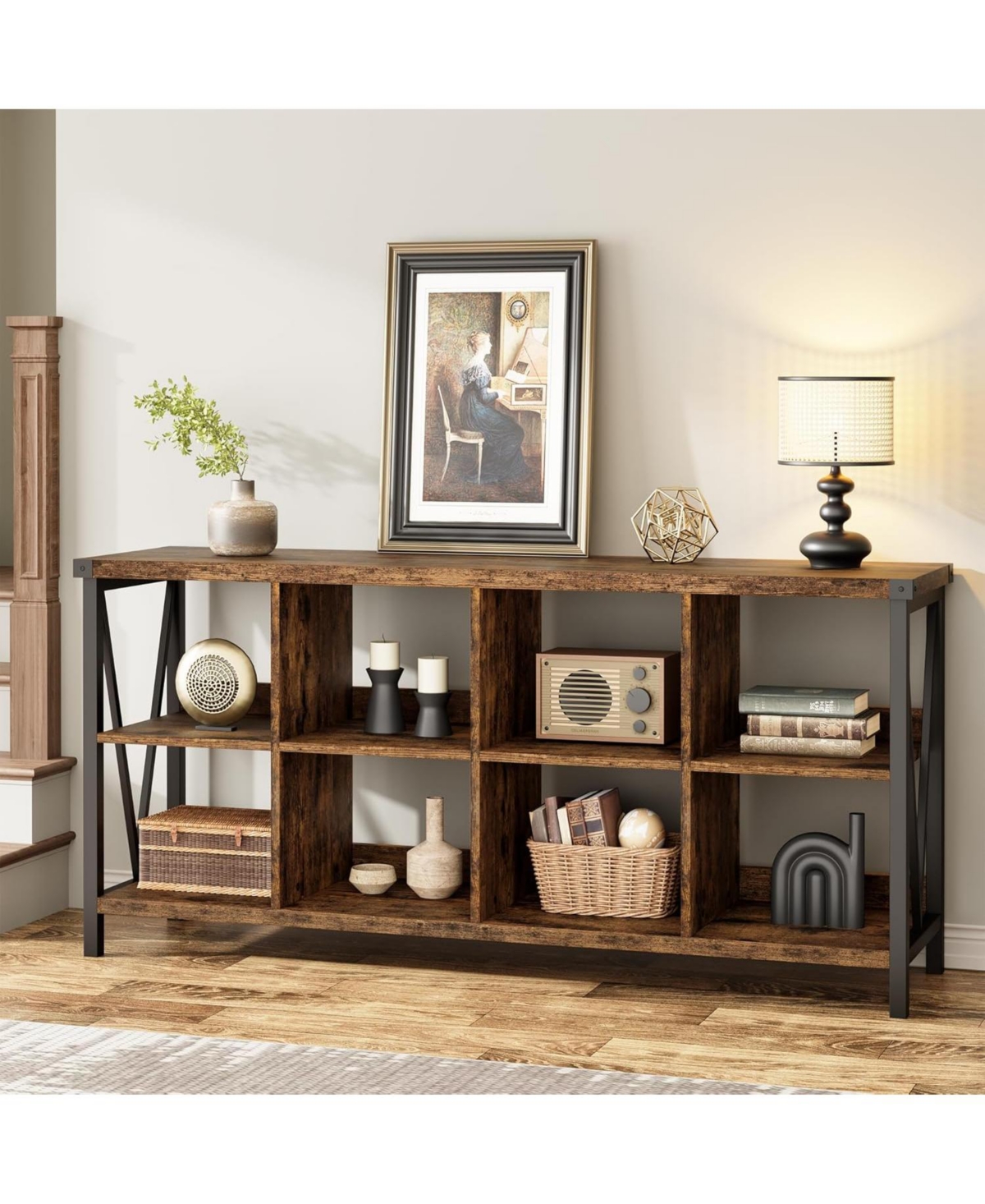 Click here for gaomon Entryway Console Table  3 Tier Industrial M... prices