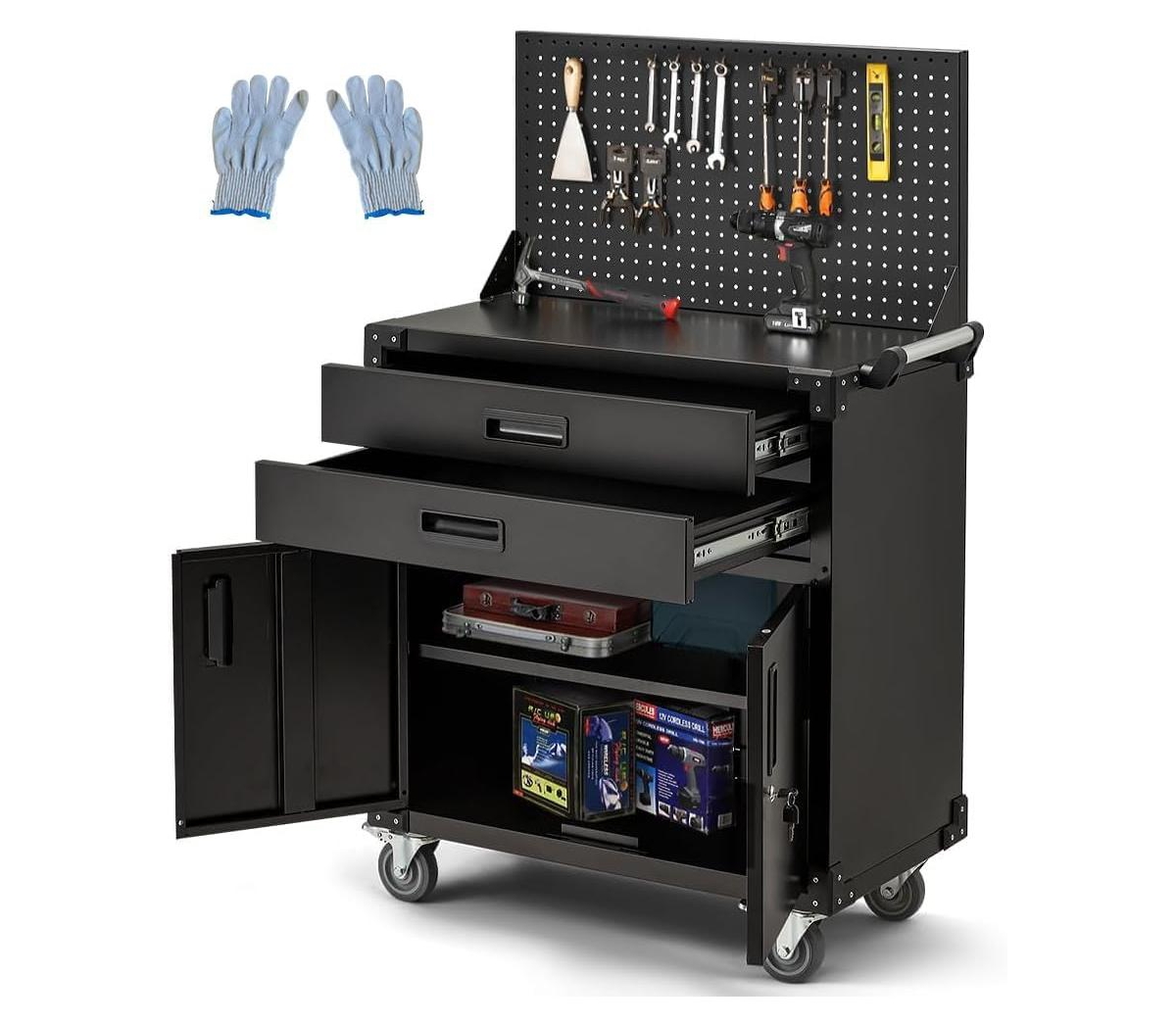 Click here for Aecojoy 52 Work Bench for Garage with Pegboard Dra... prices