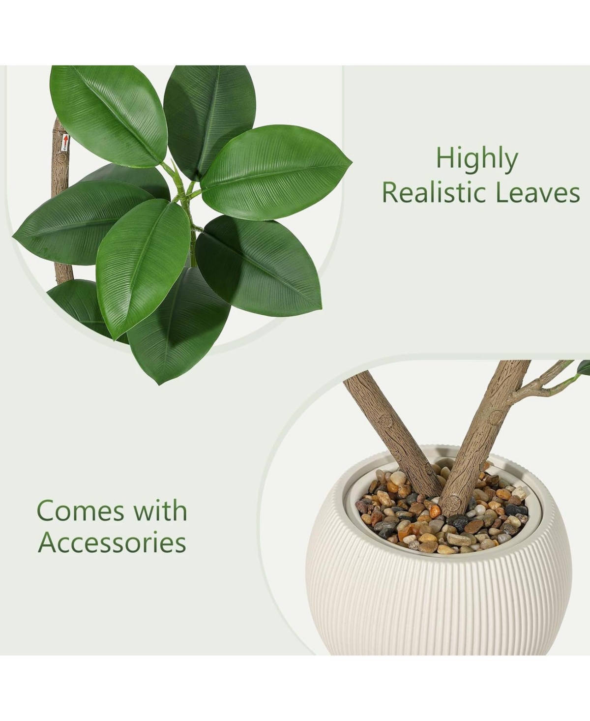 Click here for 7 ft Rubber Artificial Tree in White Sphere Resin... prices