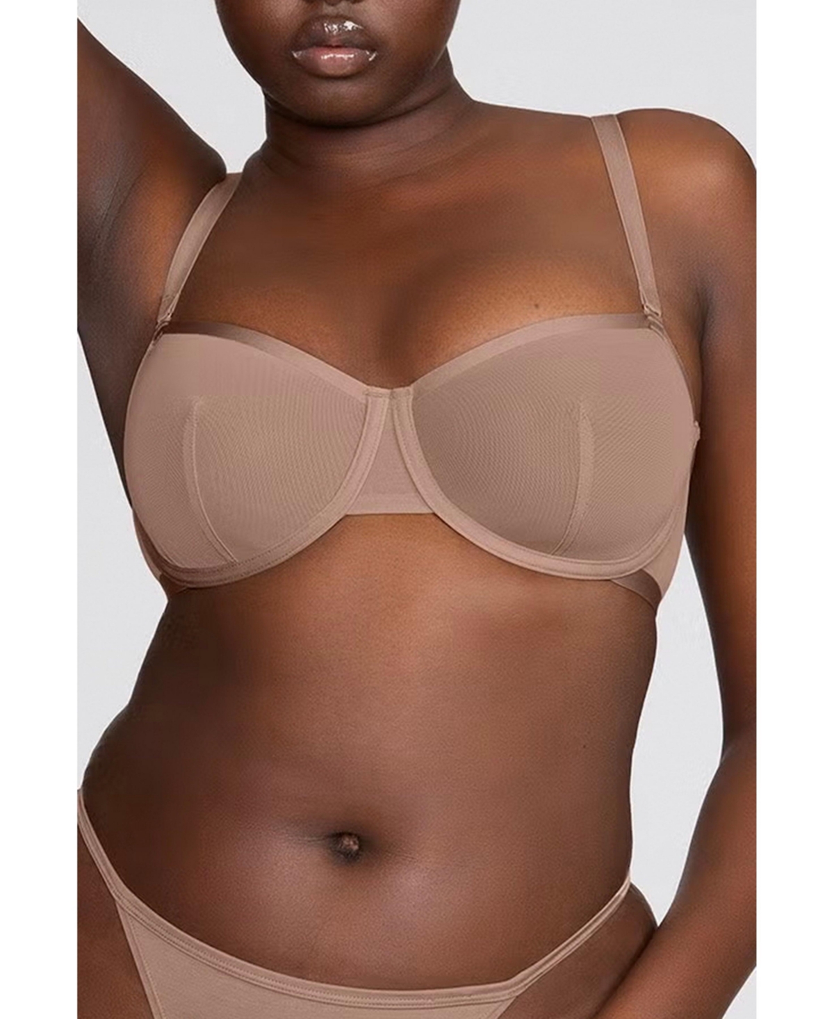 Cuup Womens The Balconette - Mesh Bra - Taupe